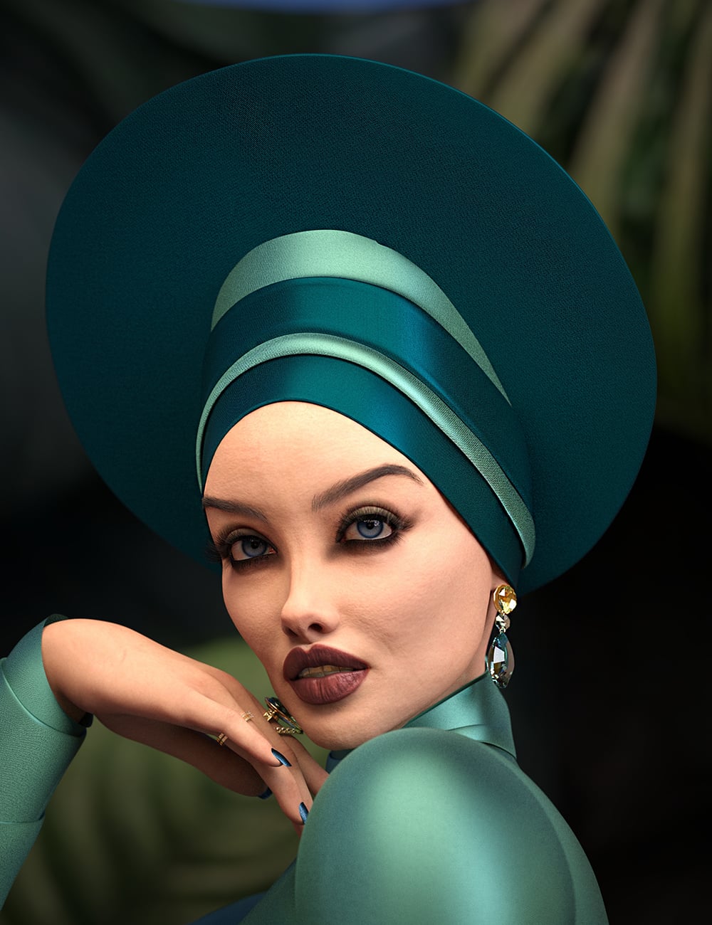 Glamour Hat Set Collection for Genesis 9 Female 04 | Daz 3D