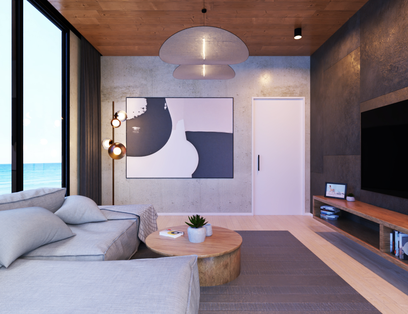M8 Stylish Oceanside Living Room | Daz 3D