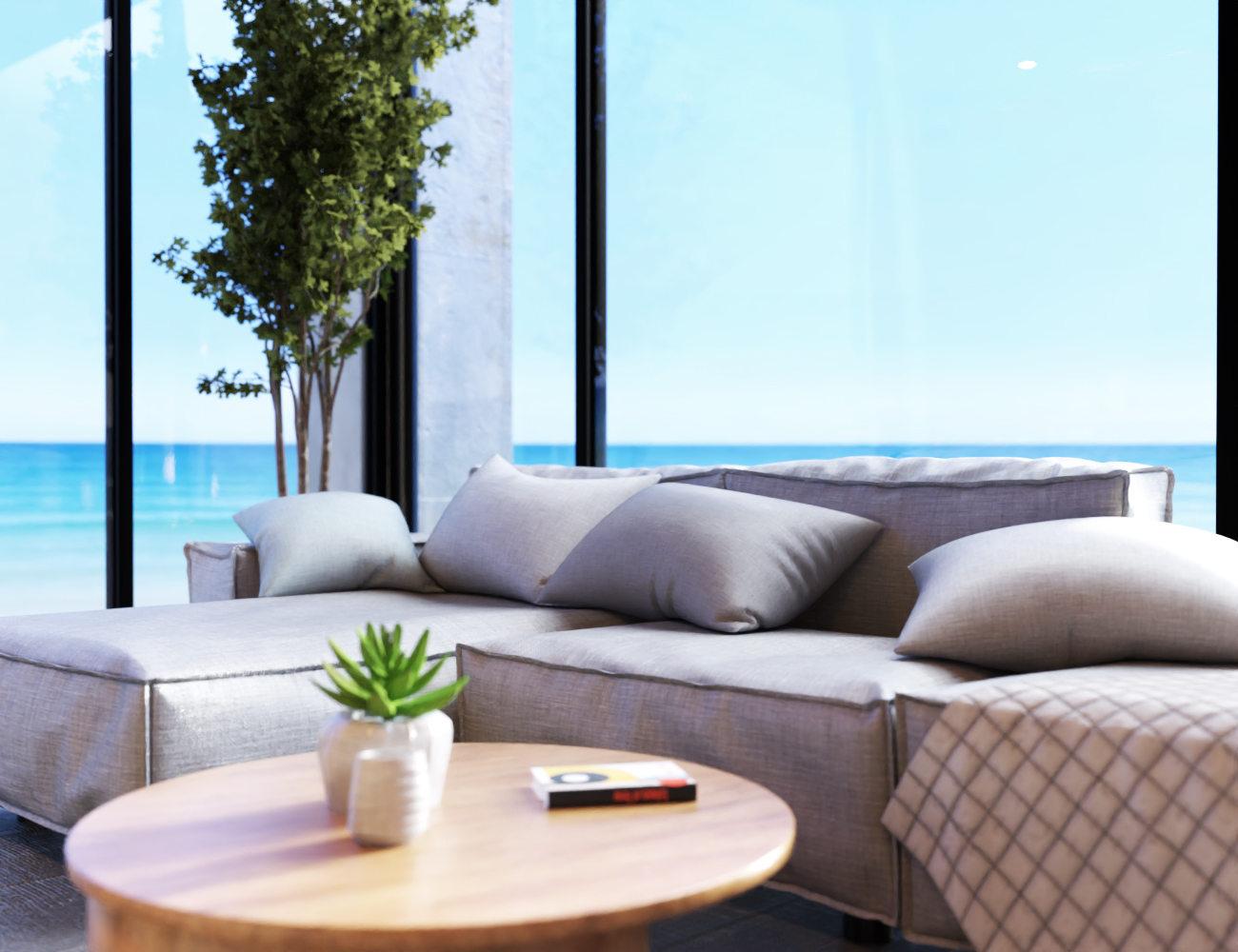 M8 Stylish Oceanside Living Room | Daz 3D