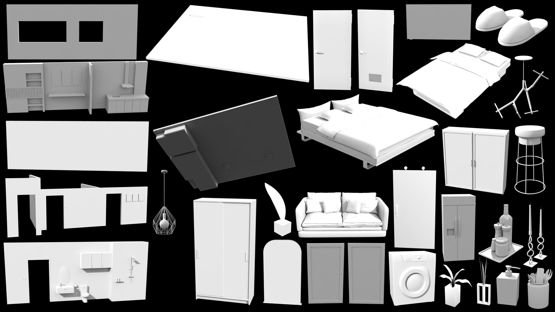 Modest Studio Apartment | Daz 3D