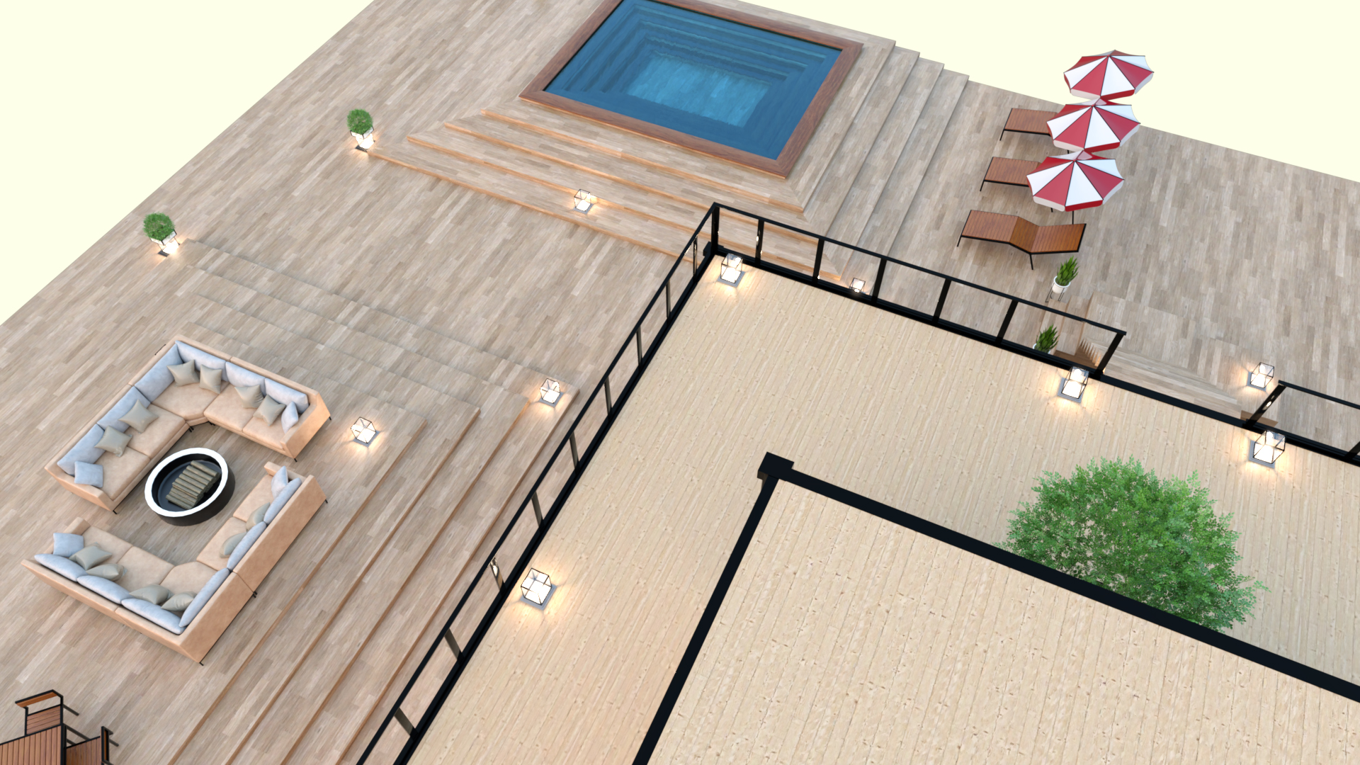 Luxury Container Home with Pool | Daz 3D