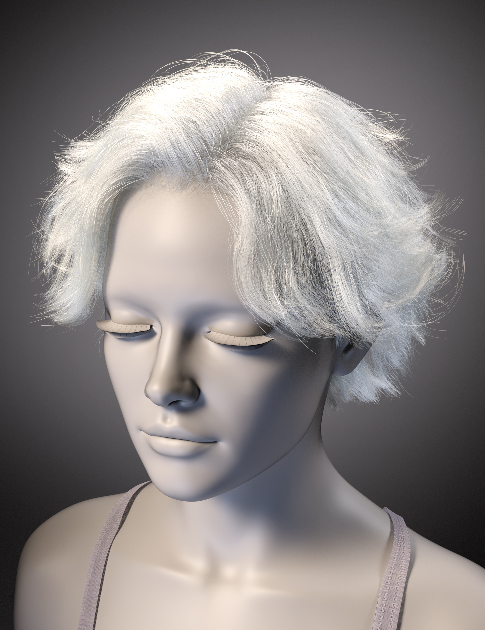 dForce FE Strand-Based Vintage Short Curly Hair for Genesis 9 | Daz 3D