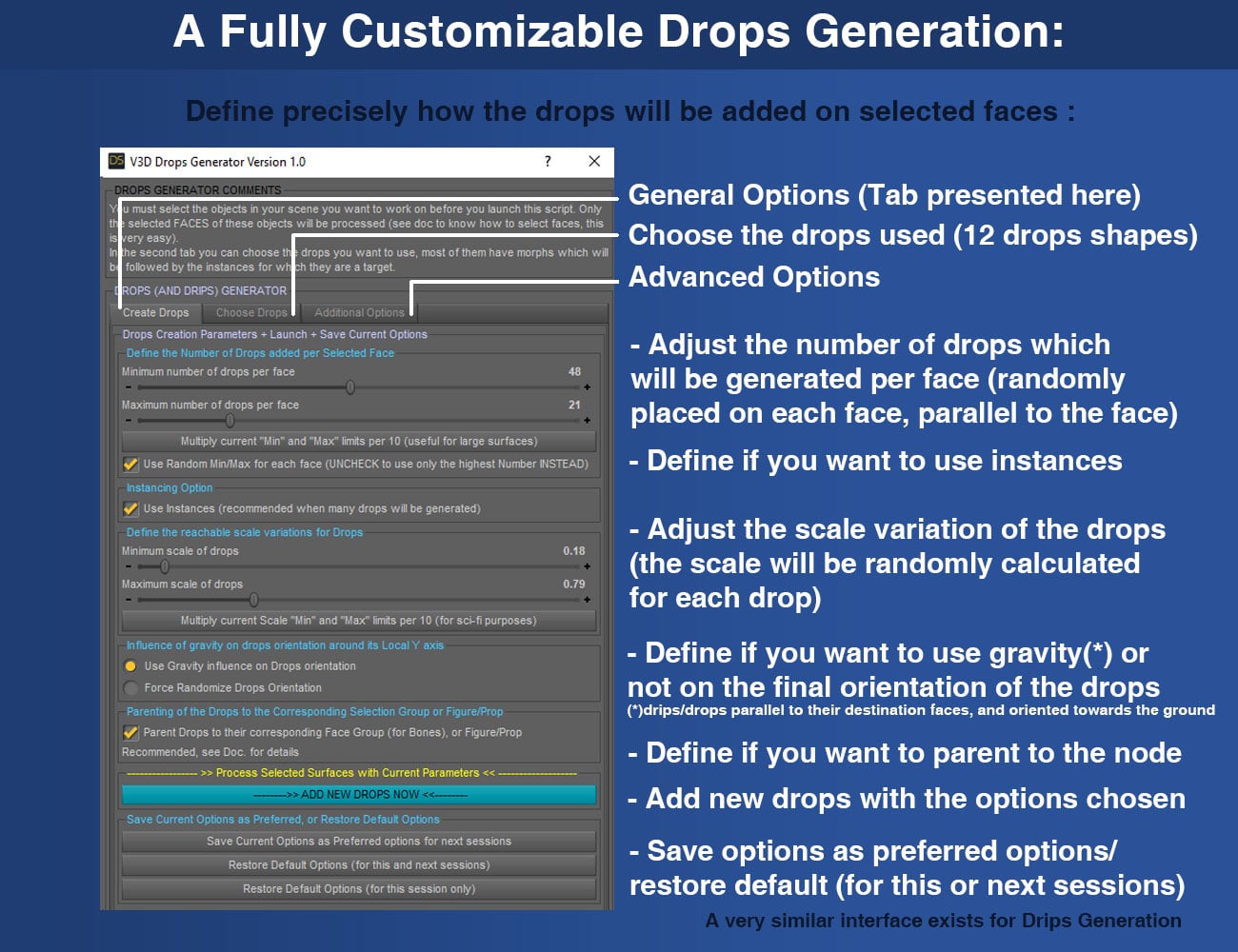 Drops Generator | Daz 3D