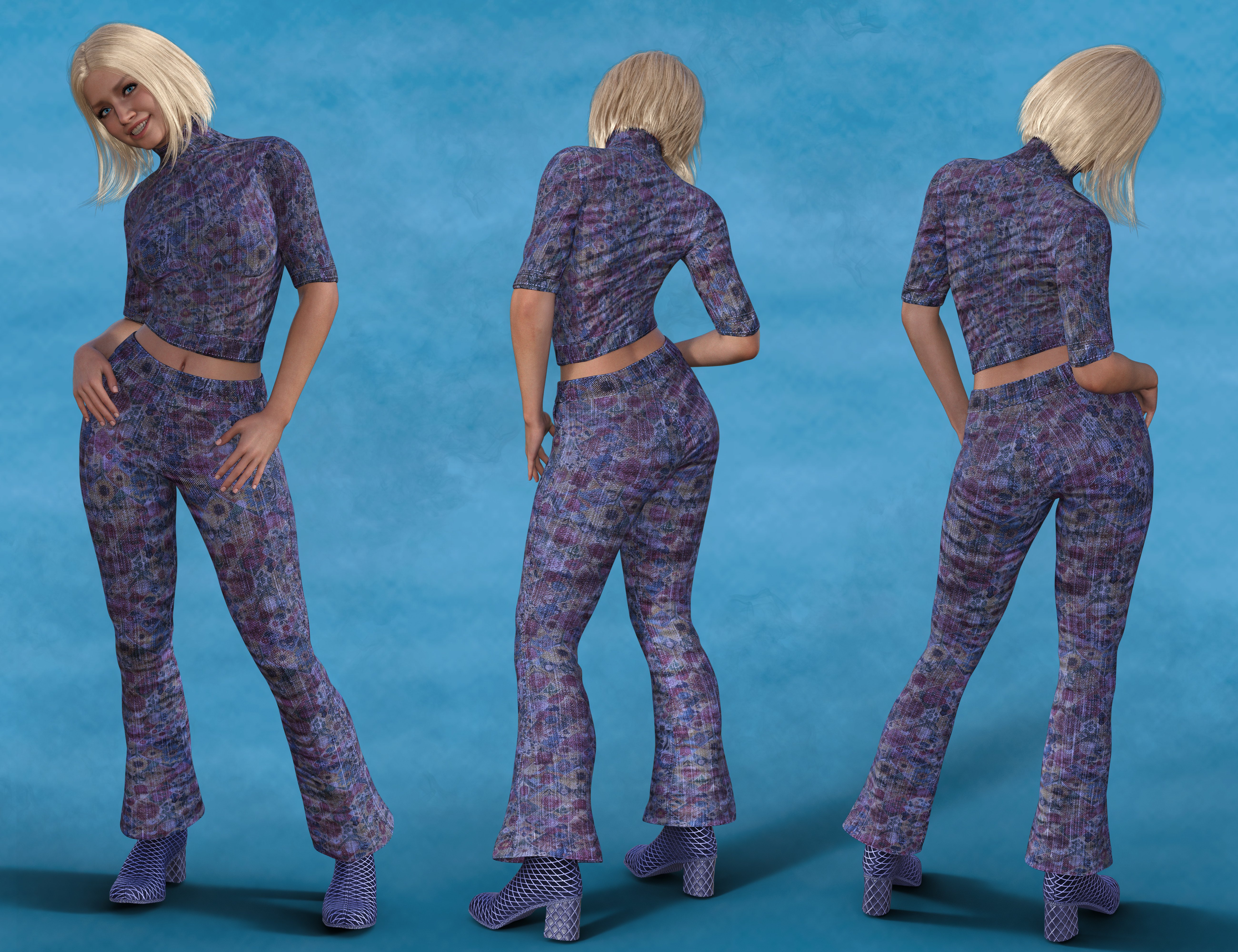 T-Pack Tight Sweater Outfit Texture Add-on | Daz 3D