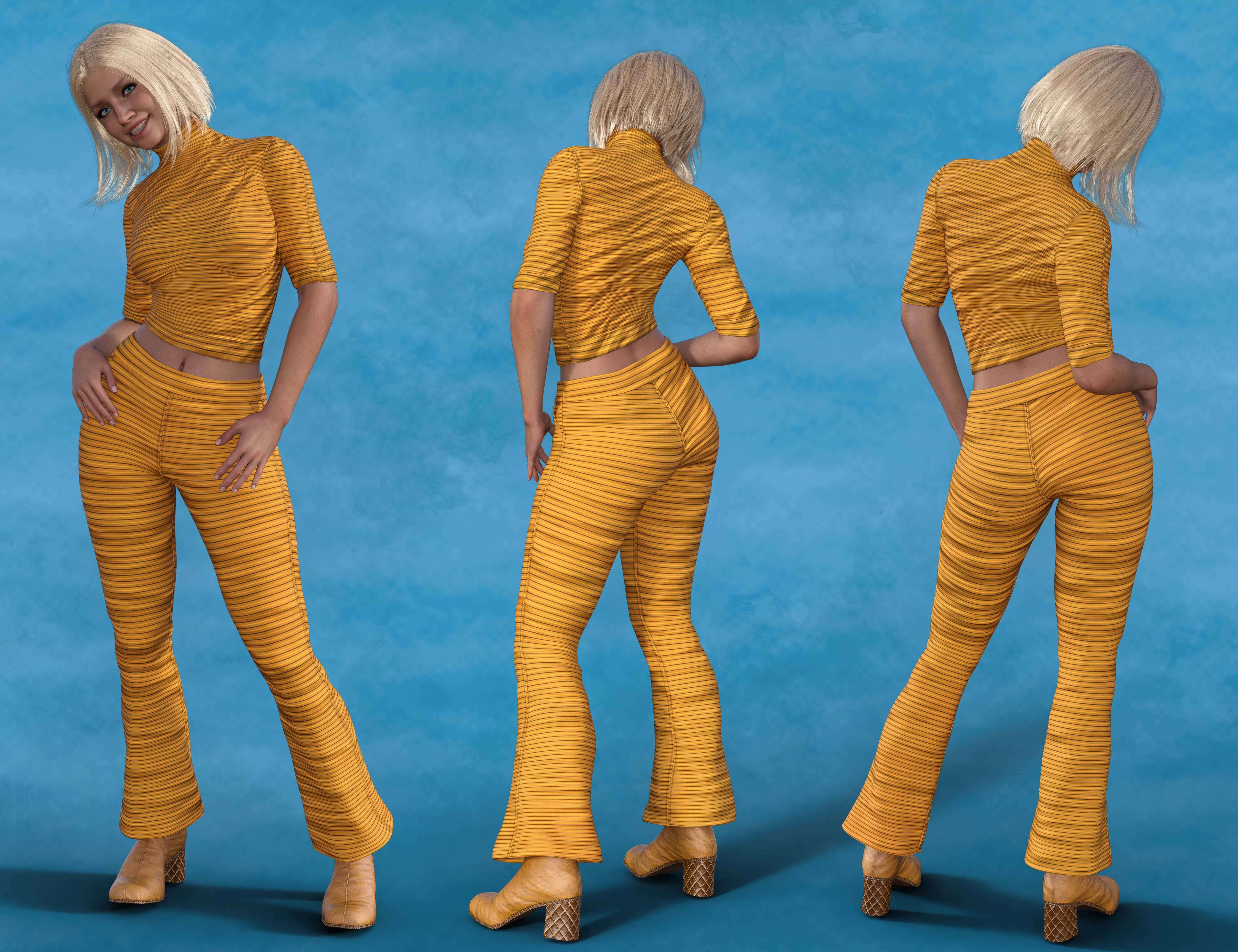 T-Pack Tight Sweater Outfit Texture Add-on | Daz 3D