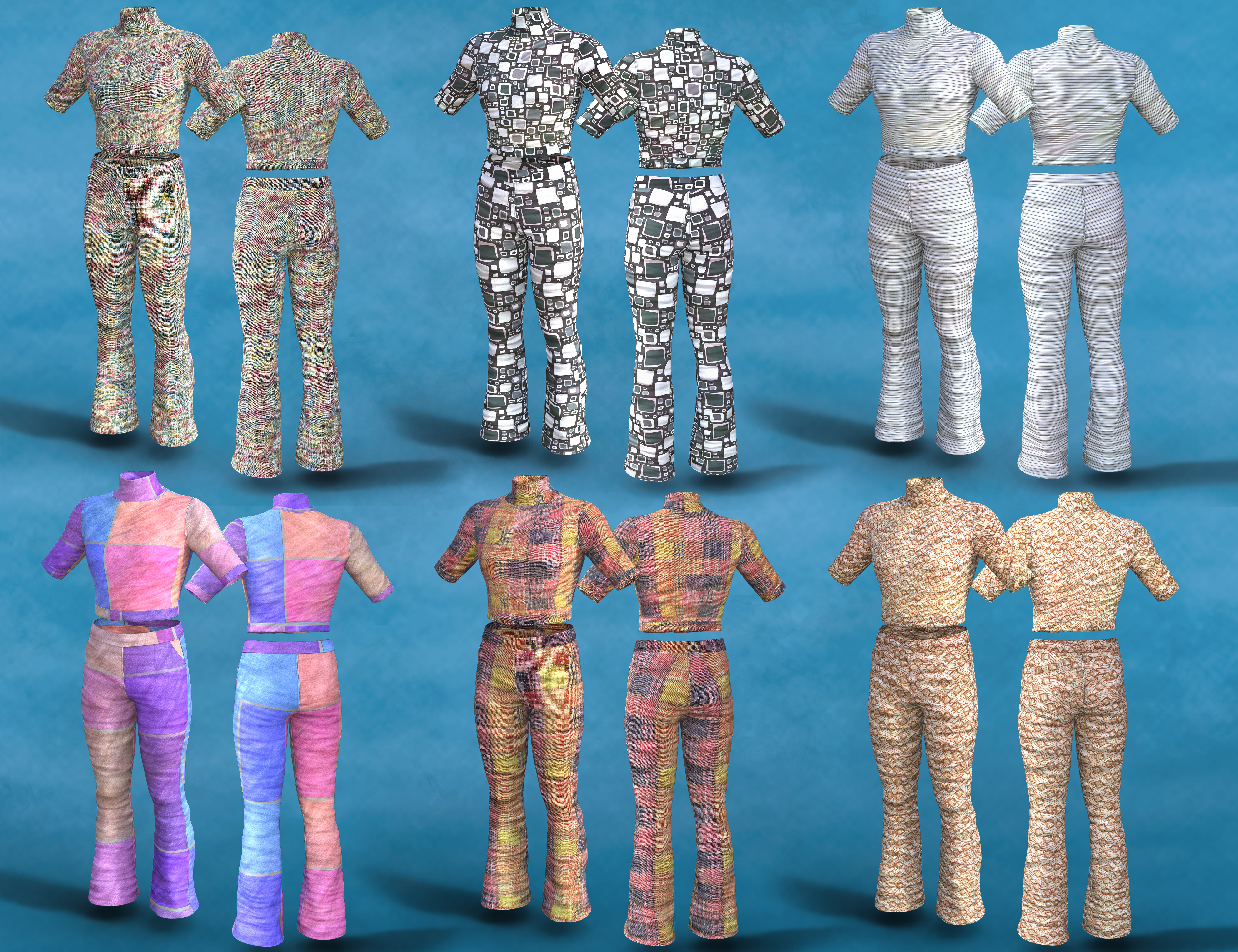 T-Pack Tight Sweater Outfit Texture Add-on | Daz 3D