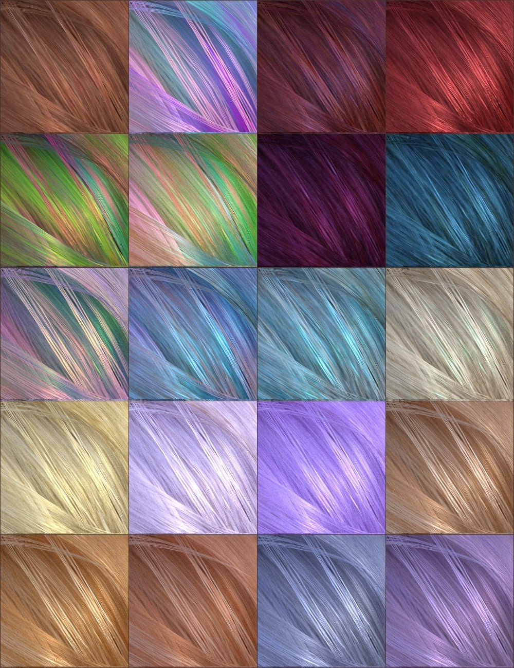 L3D Colorbomb Mystical Hair Add On | Daz 3D