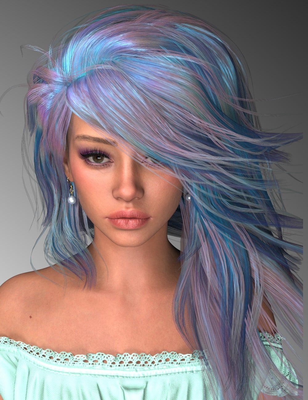 L3D Colorbomb Mystical Hair Add On | Daz 3D