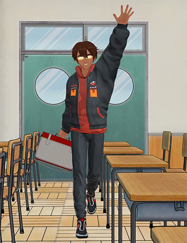 Anime School Boy Poses for Mikey 9 | Daz 3D