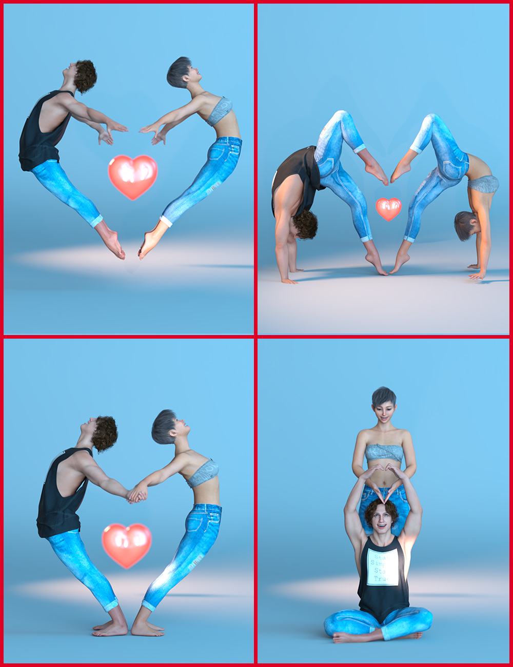 IGD Forms Of Love Poses for Genesis 9 | Daz 3D