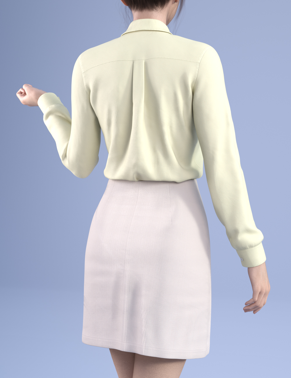 dForce HnC24 Crisp Collar Blouse Outfits for Genesis 9 | Daz 3D