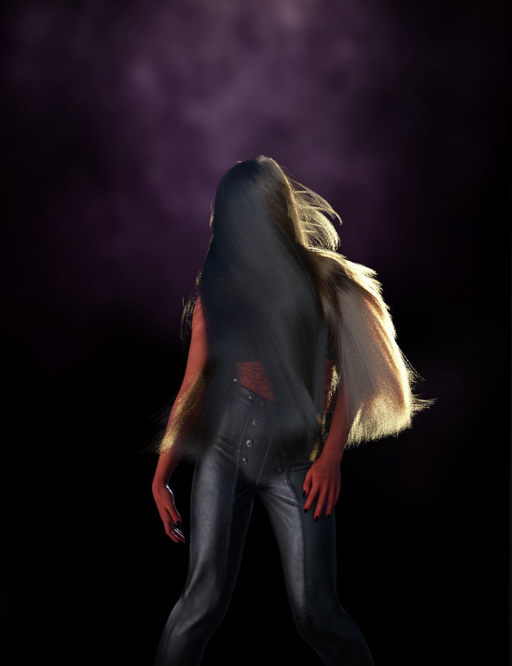 dForce Evil Flow Ghost Hair for Genesis 9 | Daz 3D