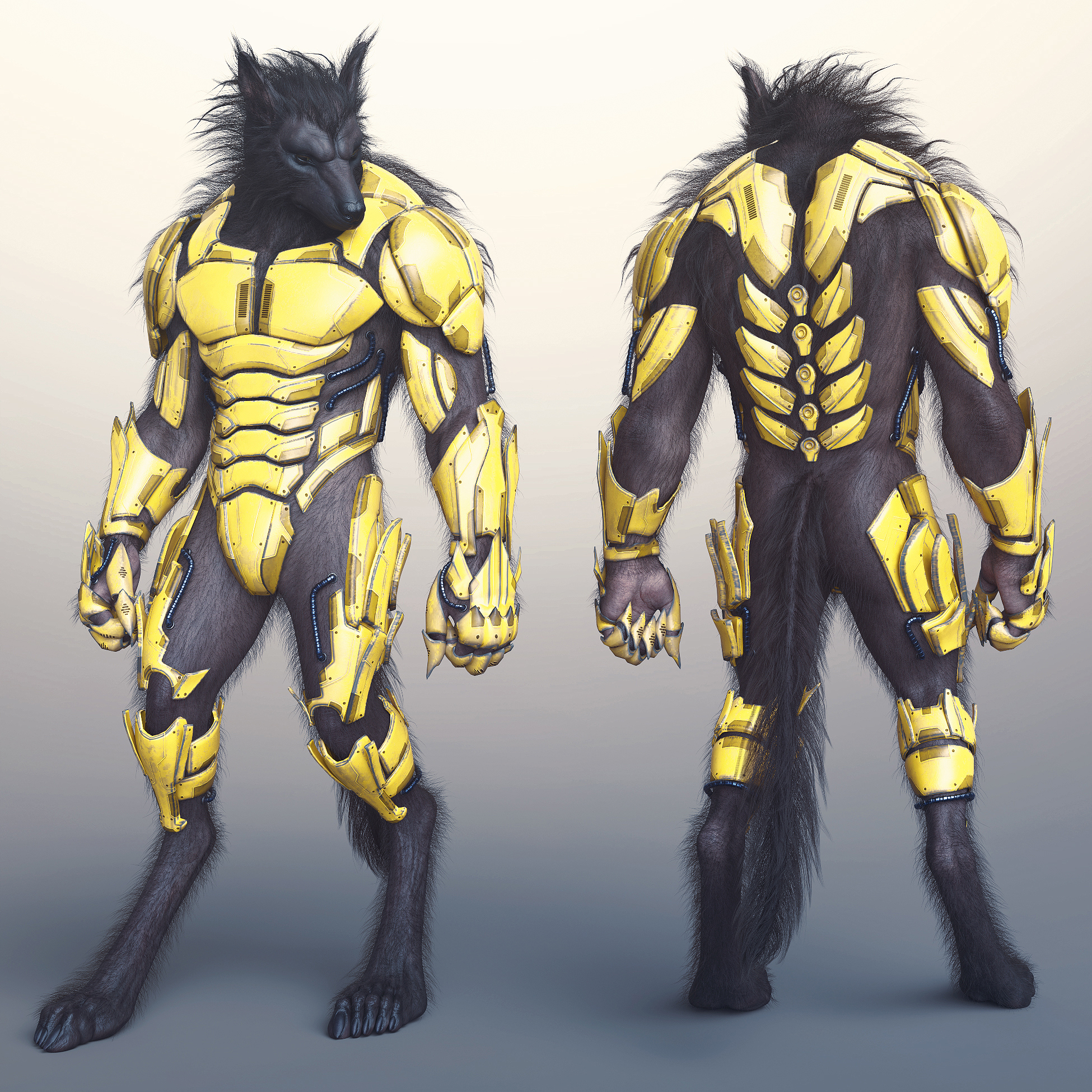 High Tech Cyborg for Genesis 9 Texture Add-On | Daz 3D