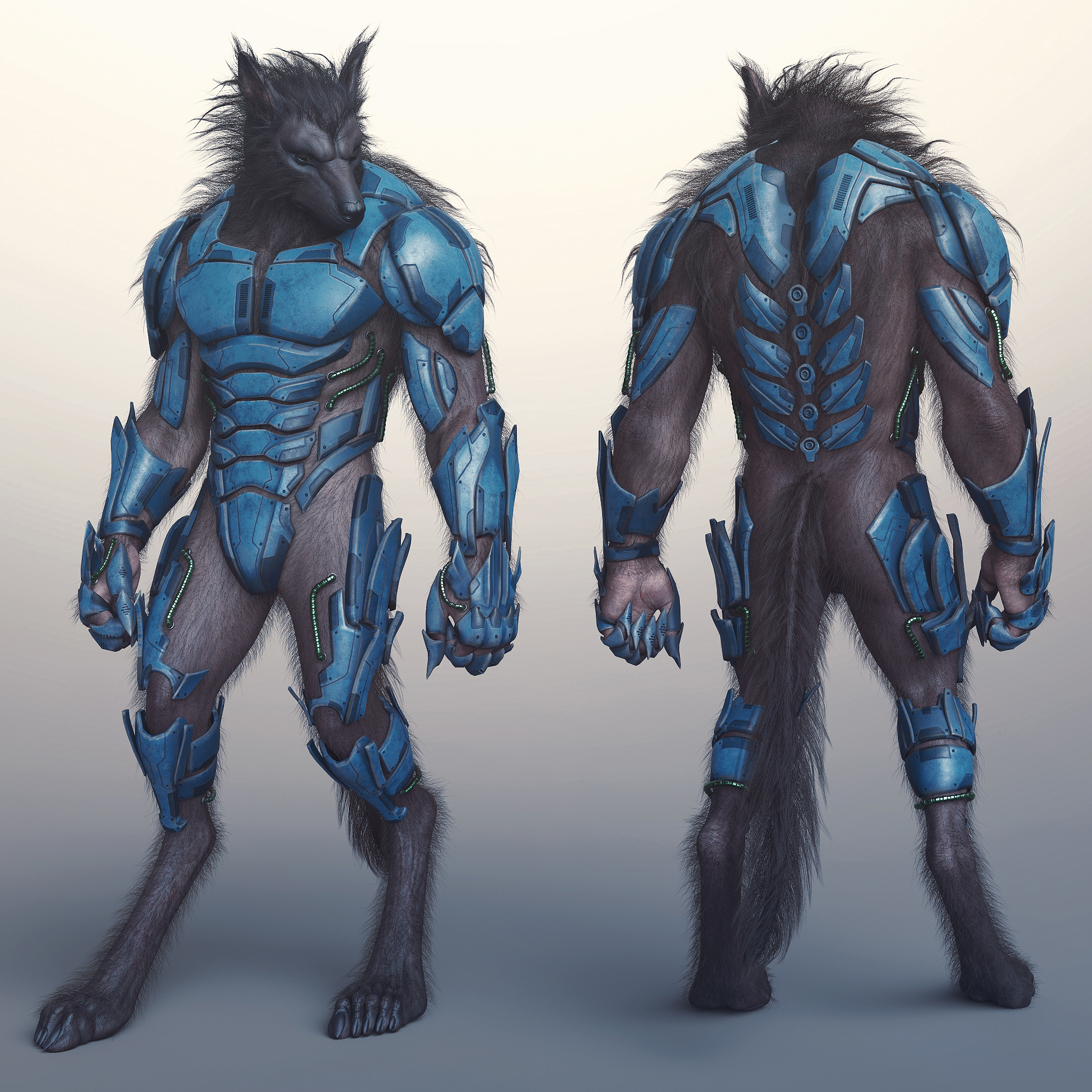 High Tech Cyborg for Genesis 9 Texture Add-On | Daz 3D