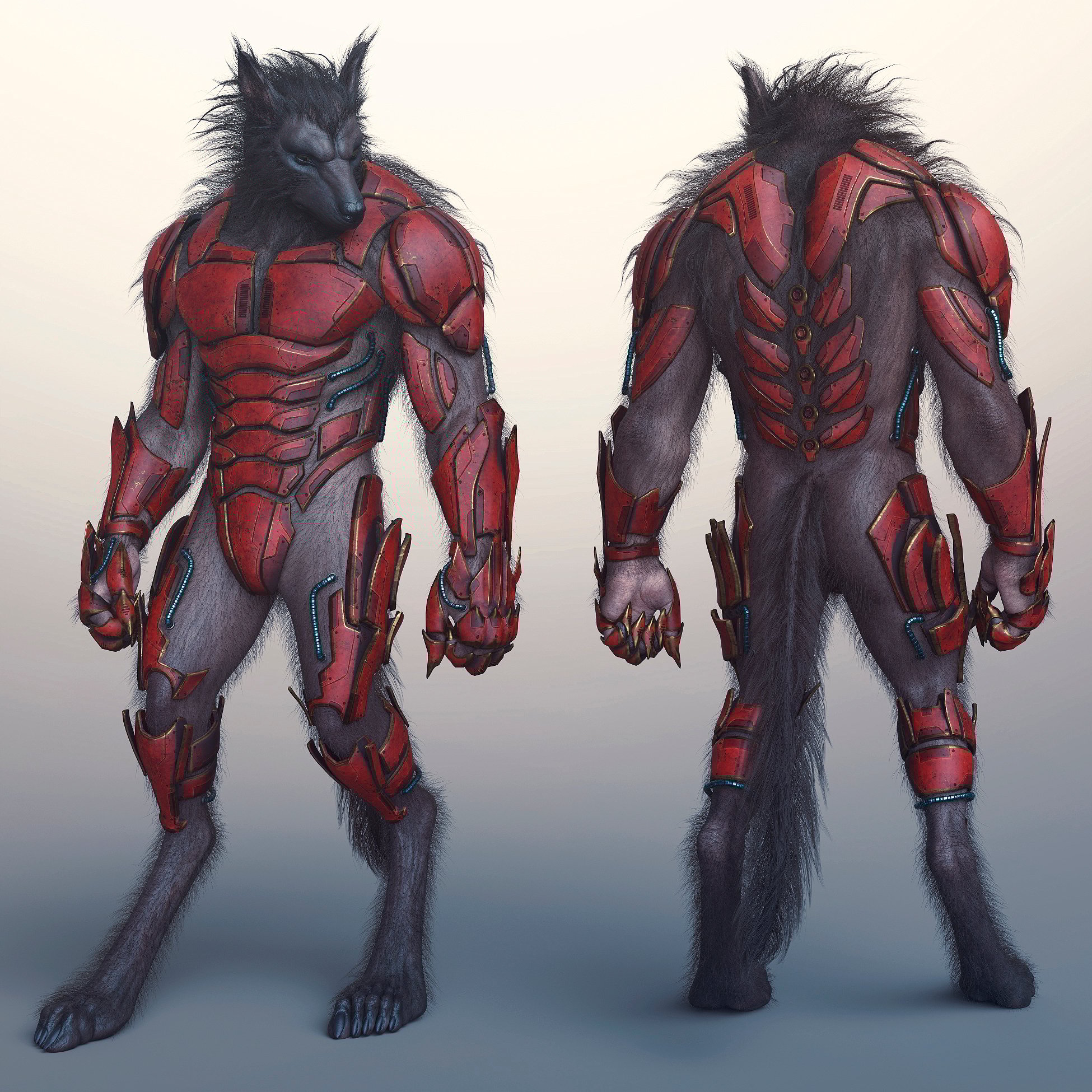 High Tech Cyborg for Genesis 9 Texture Add-On | Daz 3D