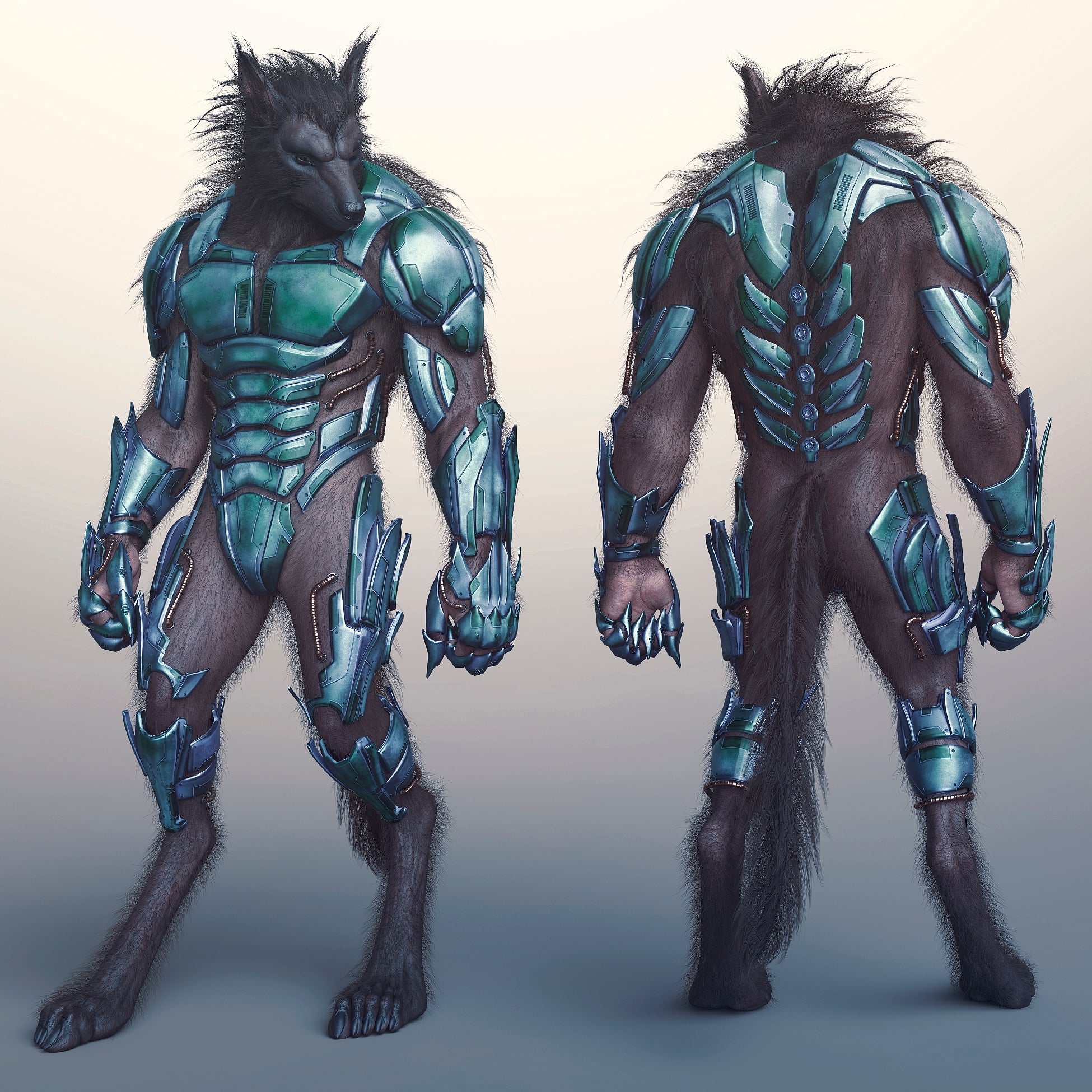 High Tech Cyborg for Genesis 9 Texture Add-On | Daz 3D