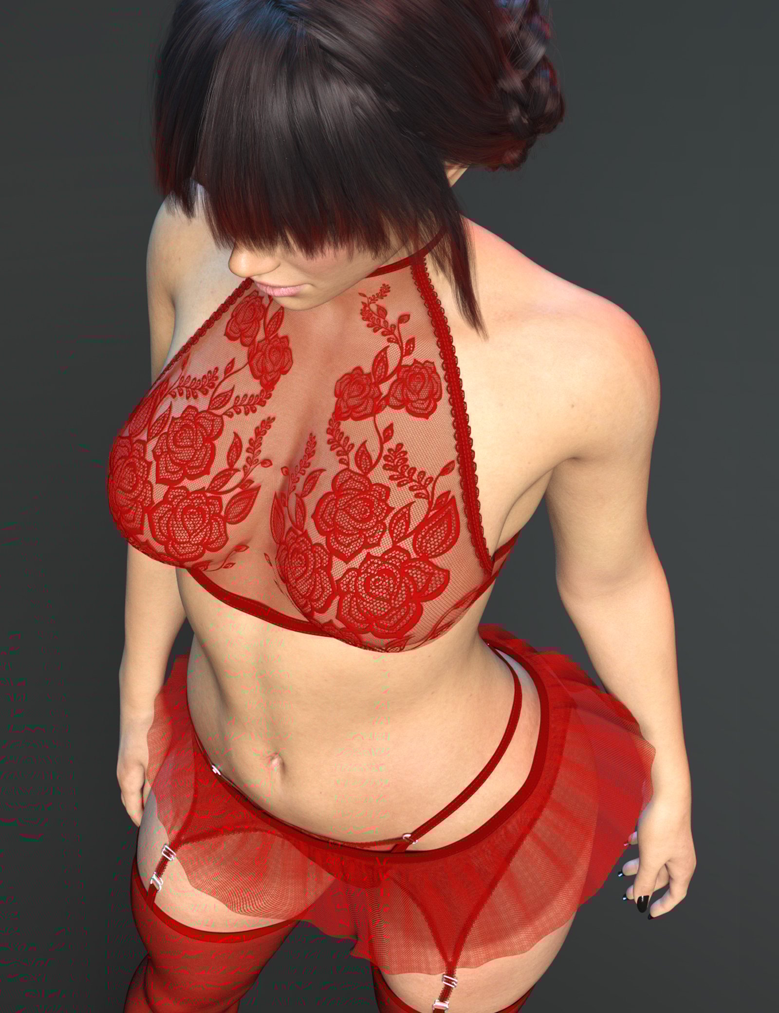 X-Fashion Roses Lace Lingerie for Genesis 9 | Daz 3D