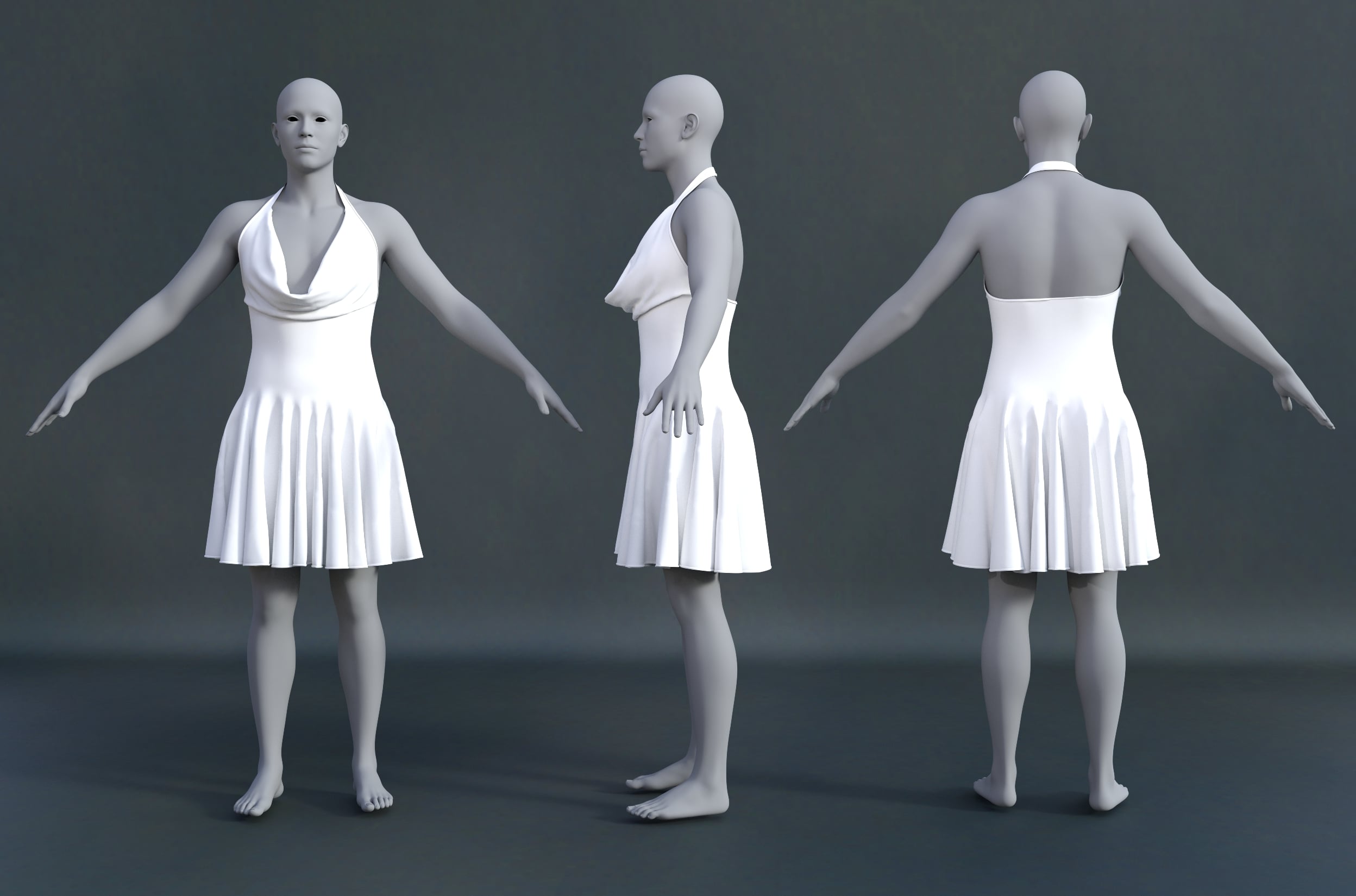 dForce Zeta Dress for Genesis 9 | Daz 3D