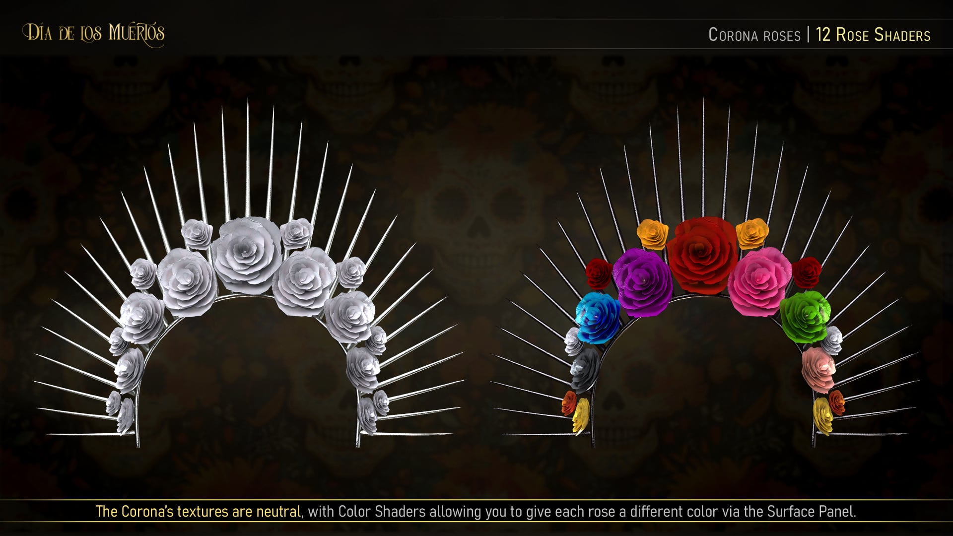 FPE Dia de los Muertos Makeup for Genesis 9 | Daz 3D