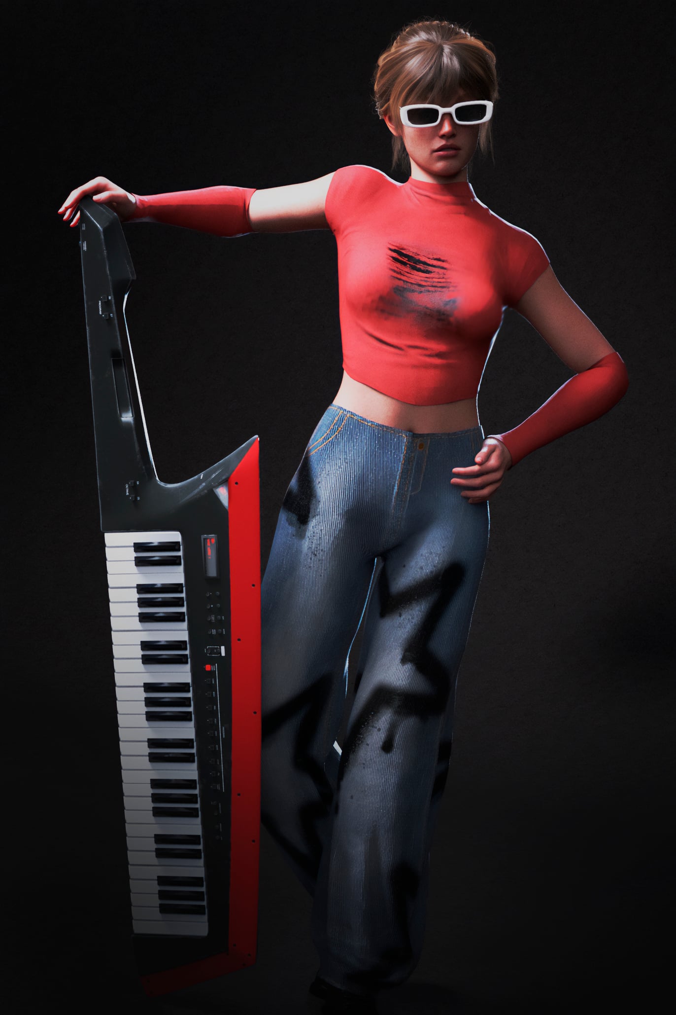 dForce LA Graffiti Outfit for Female Genesis 9 and 8 | Daz 3D