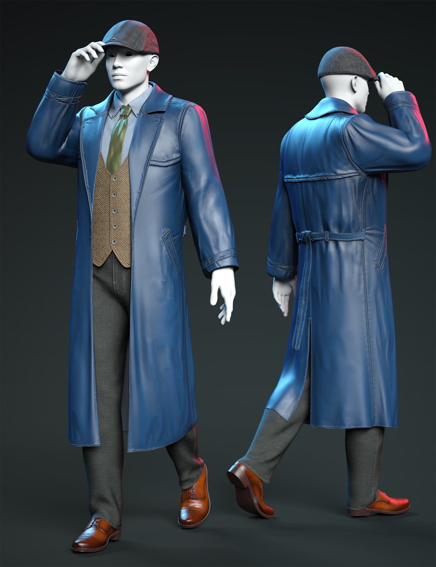 dForce Detective Outfit Texture Add-On | Daz 3D