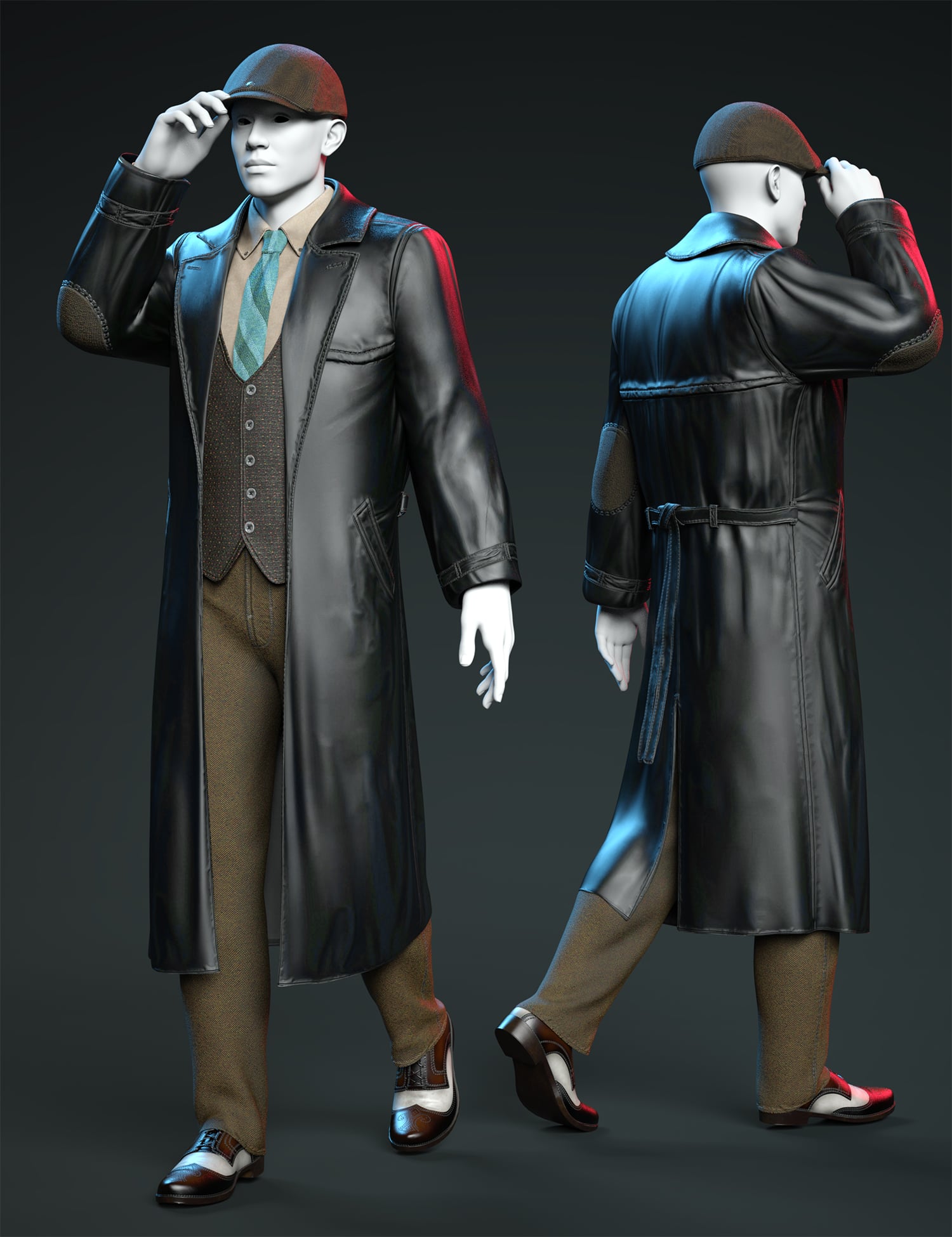 dForce Detective Outfit Texture Add-On | Daz 3D