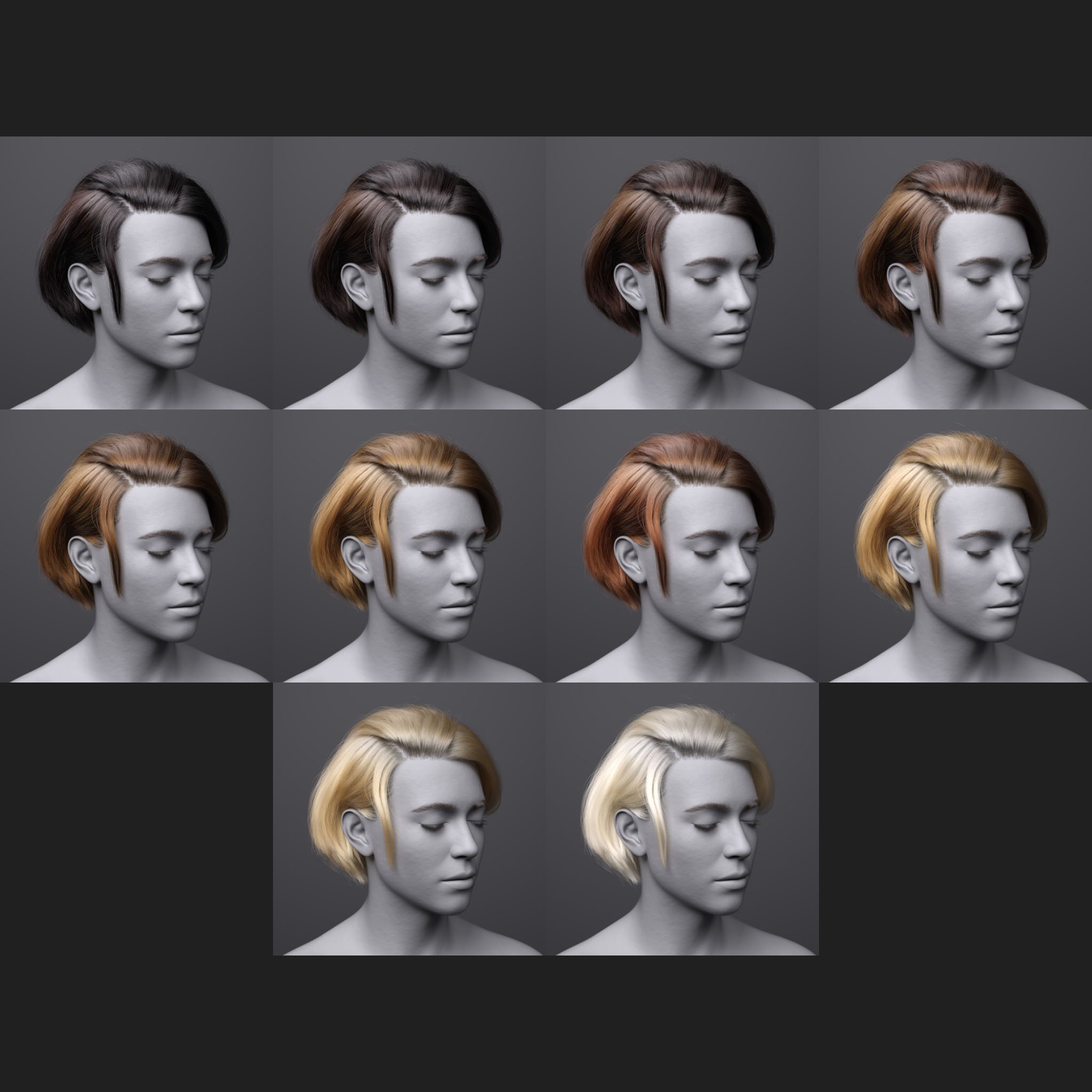 dForce FV Backcombed Bob Hair for Genesis 9 | Daz 3D