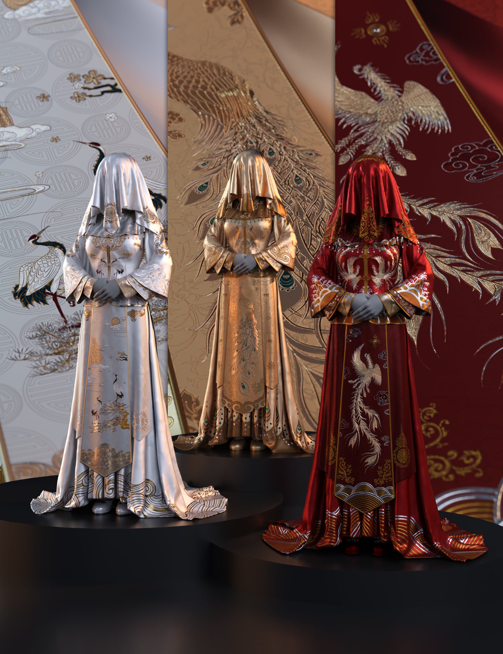 dForce MKTG Ghost Bride Outfit for Genesis 9, 8.1 and 8 Female | Daz 3D