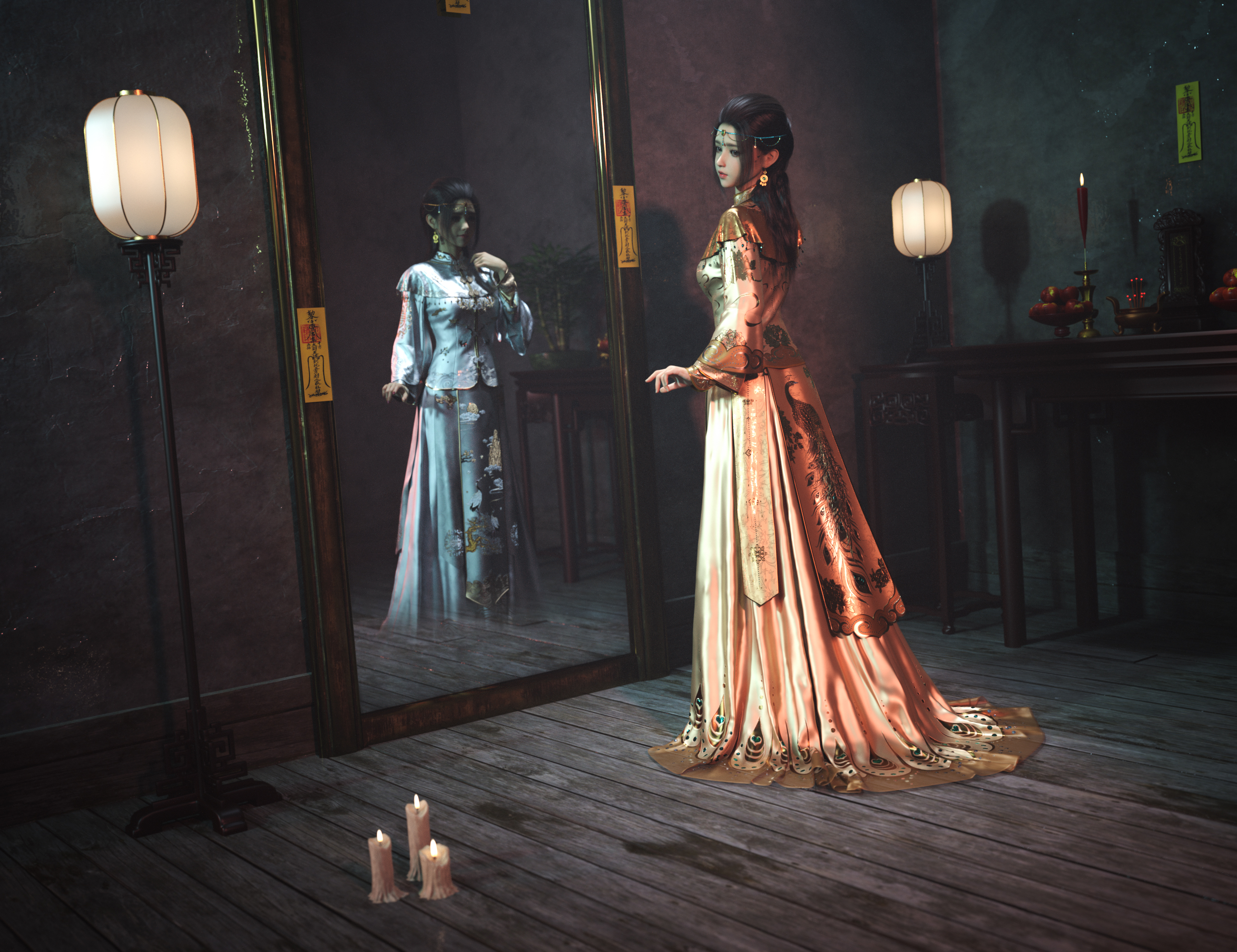 dForce MKTG Ghost Bride Outfit for Genesis 9, 8.1 and 8 Female | Daz 3D