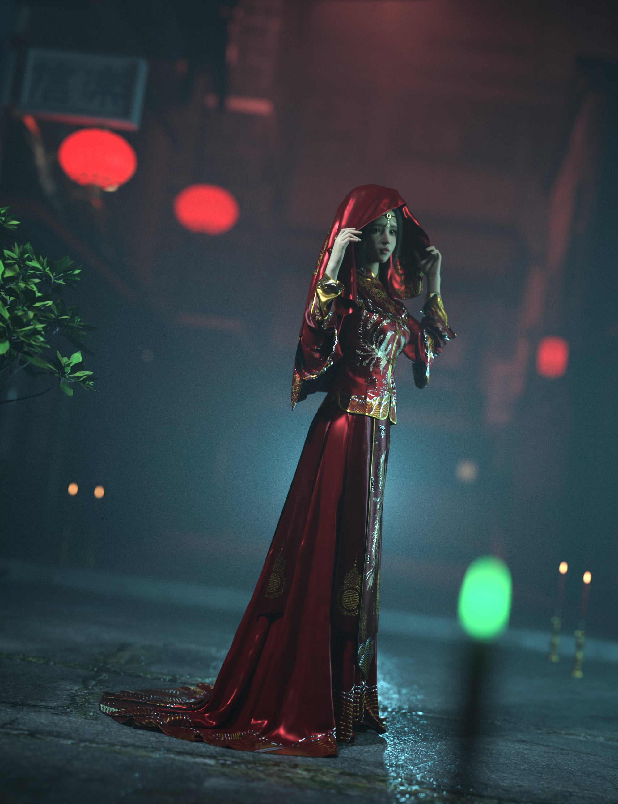 dForce MKTG Ghost Bride Outfit for Genesis 9, 8.1 and 8 Female | Daz 3D