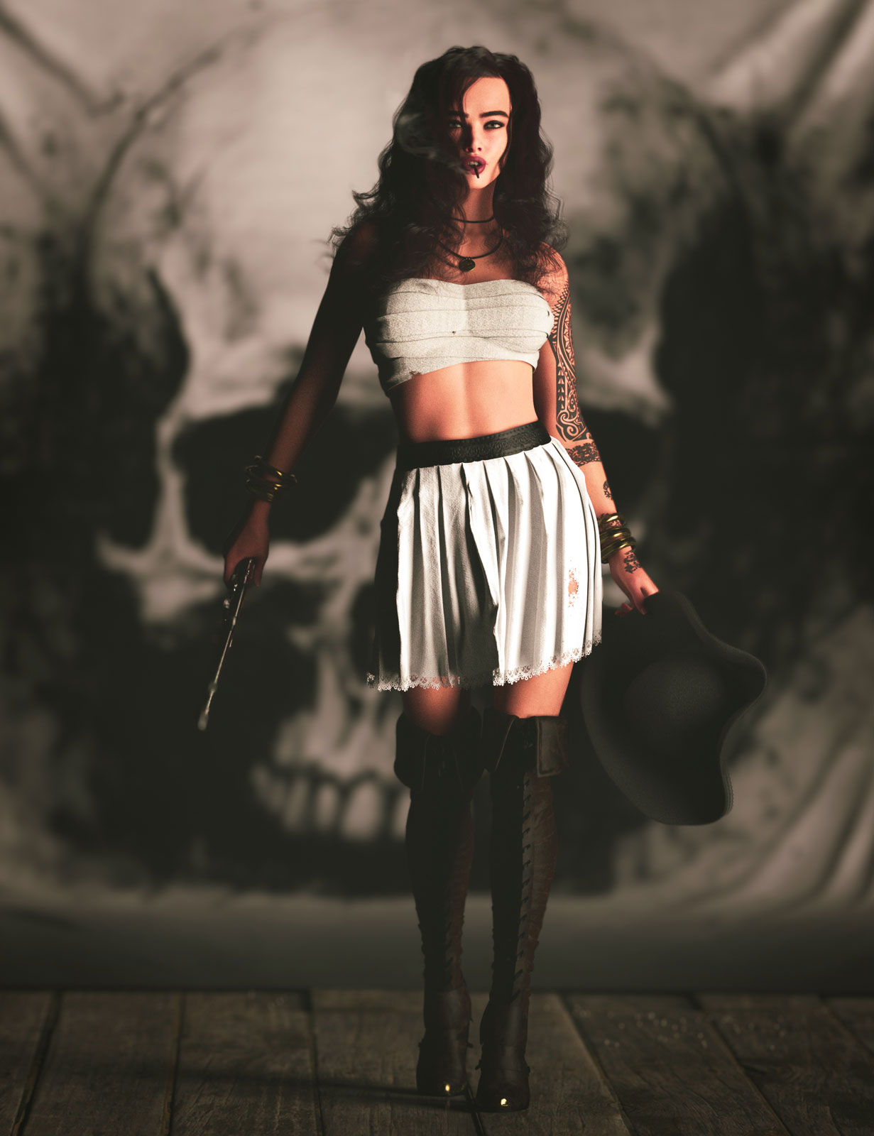 dForce Buccaneer Lady 02 Outfit and Vignette | Daz 3D