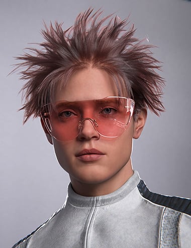 dForce AK Sharp Hair for Genesis 9, 8, and 8.1 | Daz 3D