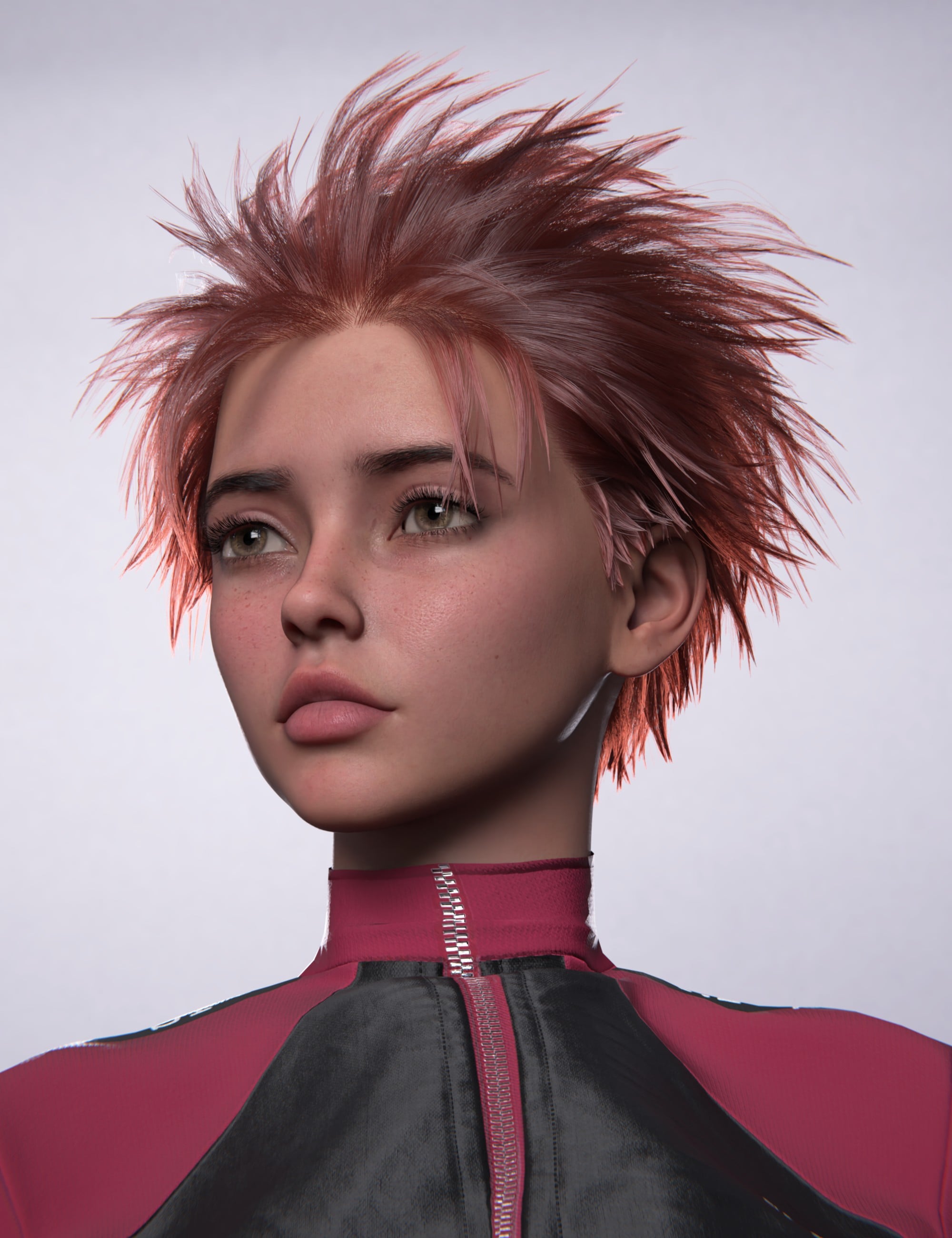 dForce AK Sharp Hair for Genesis 9, 8, and 8.1 | Daz 3D
