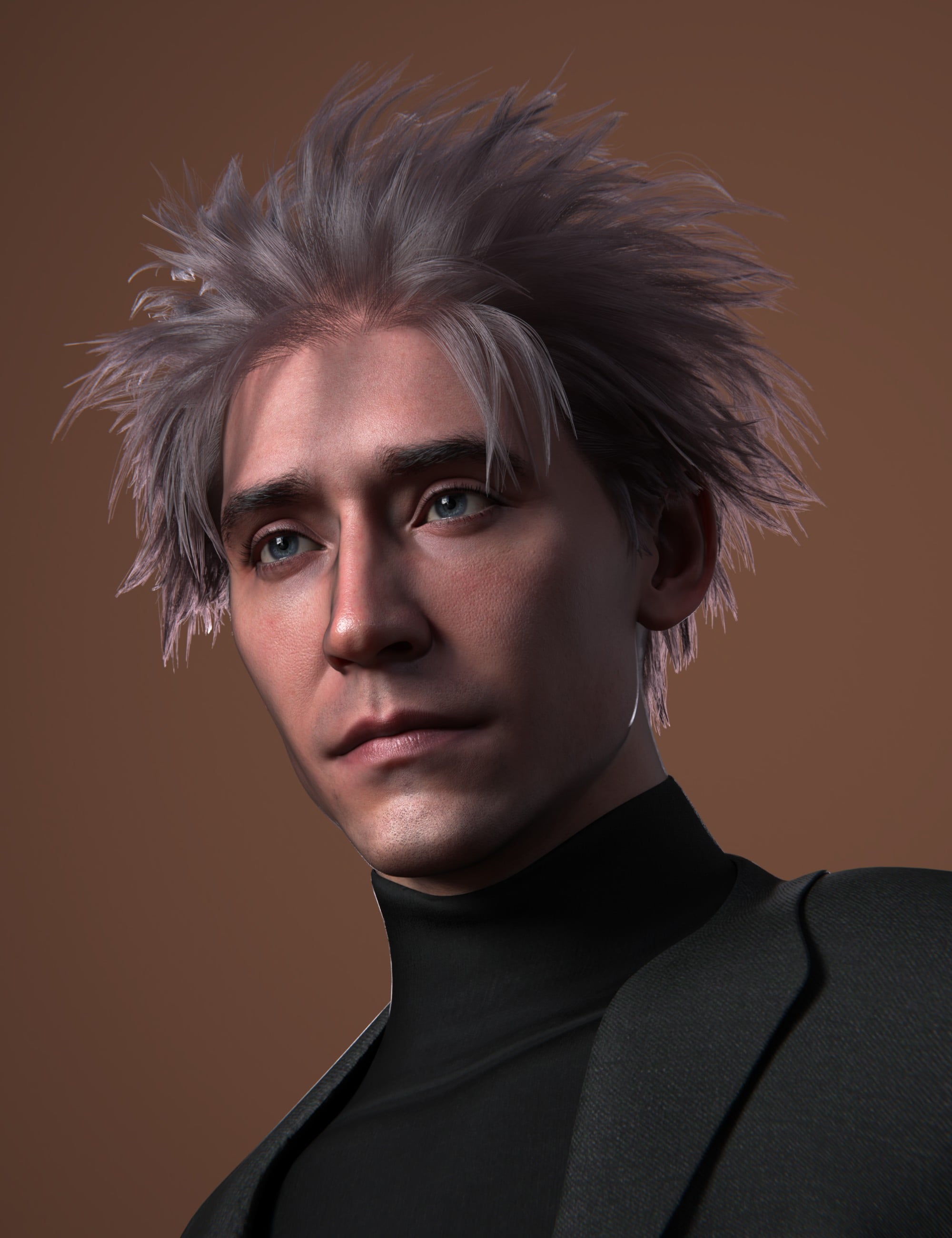 dForce AK Sharp Hair for Genesis 9, 8, and 8.1 | Daz 3D