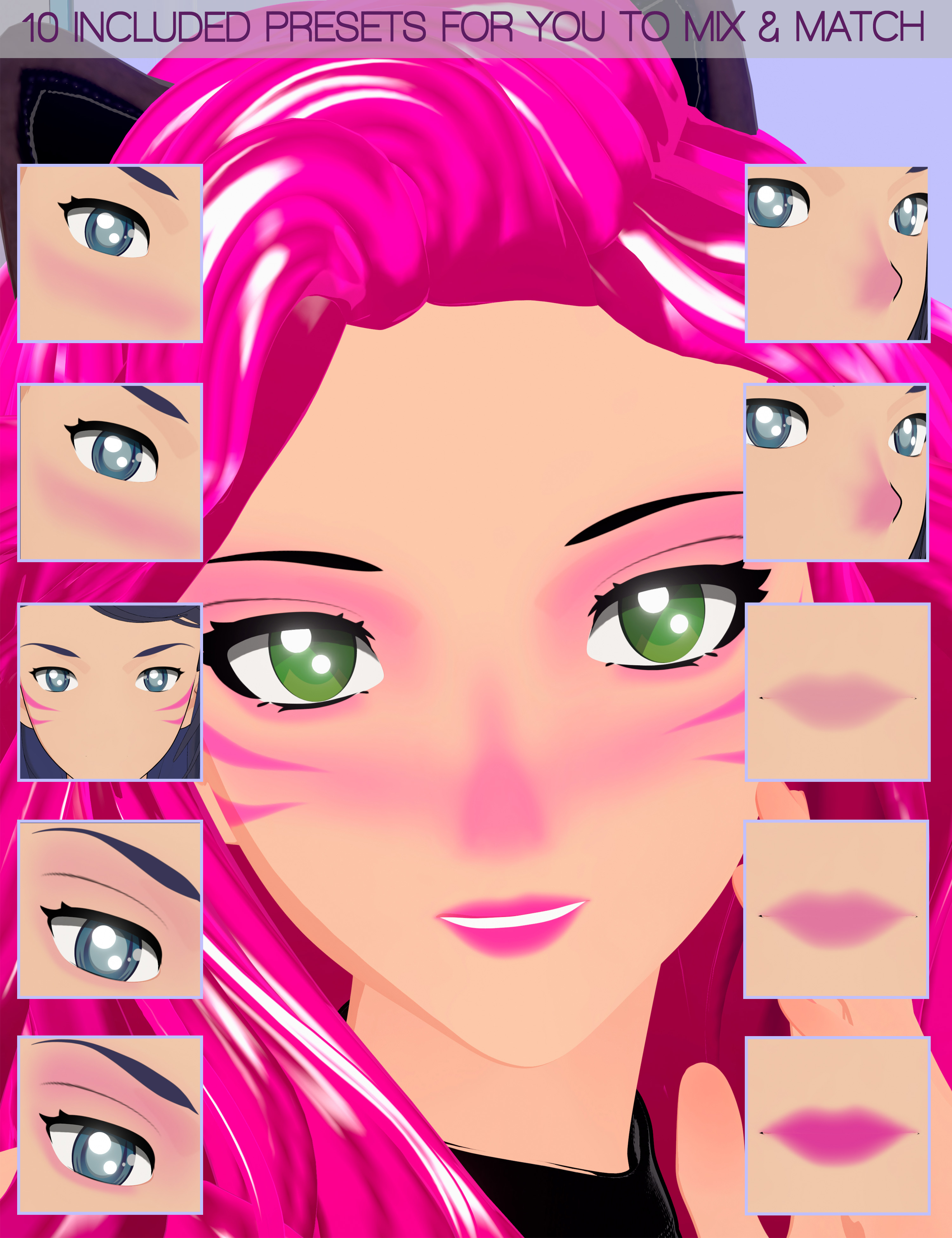 A Glow LIE Makeup for Genesis 9 Toon | Daz 3D