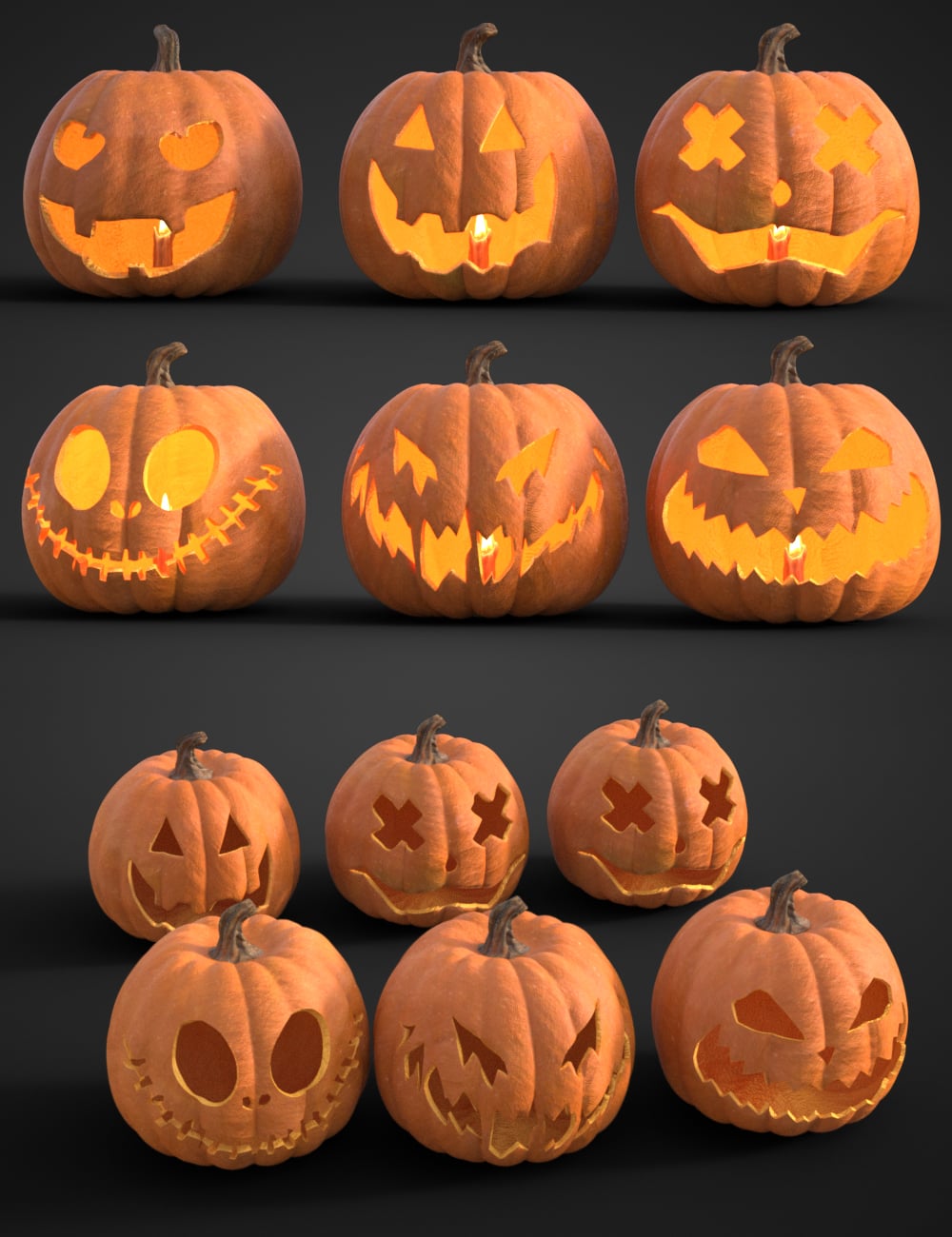 Halloween Pumpkin for Genesis 9, 8, and 8.1 | Daz 3D