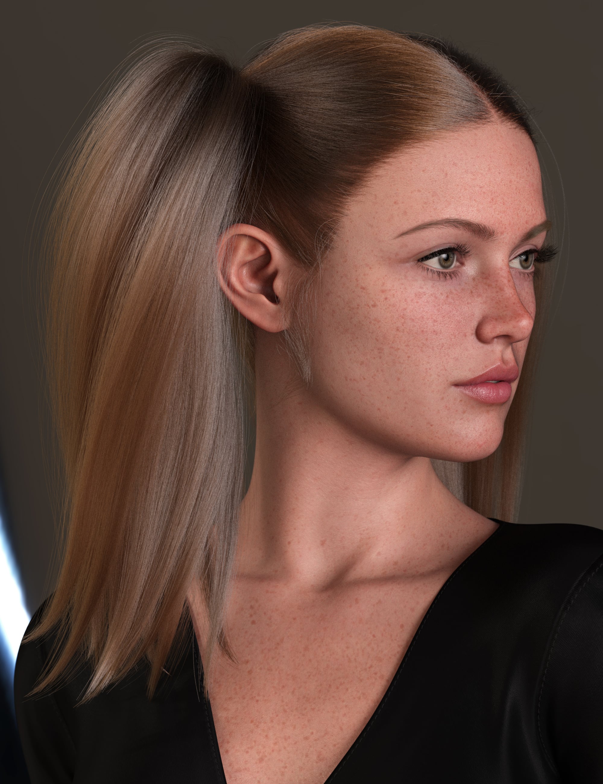 dForce Strand-Based Voluminous Pigtails Hair for Genesis 9 | Daz 3D