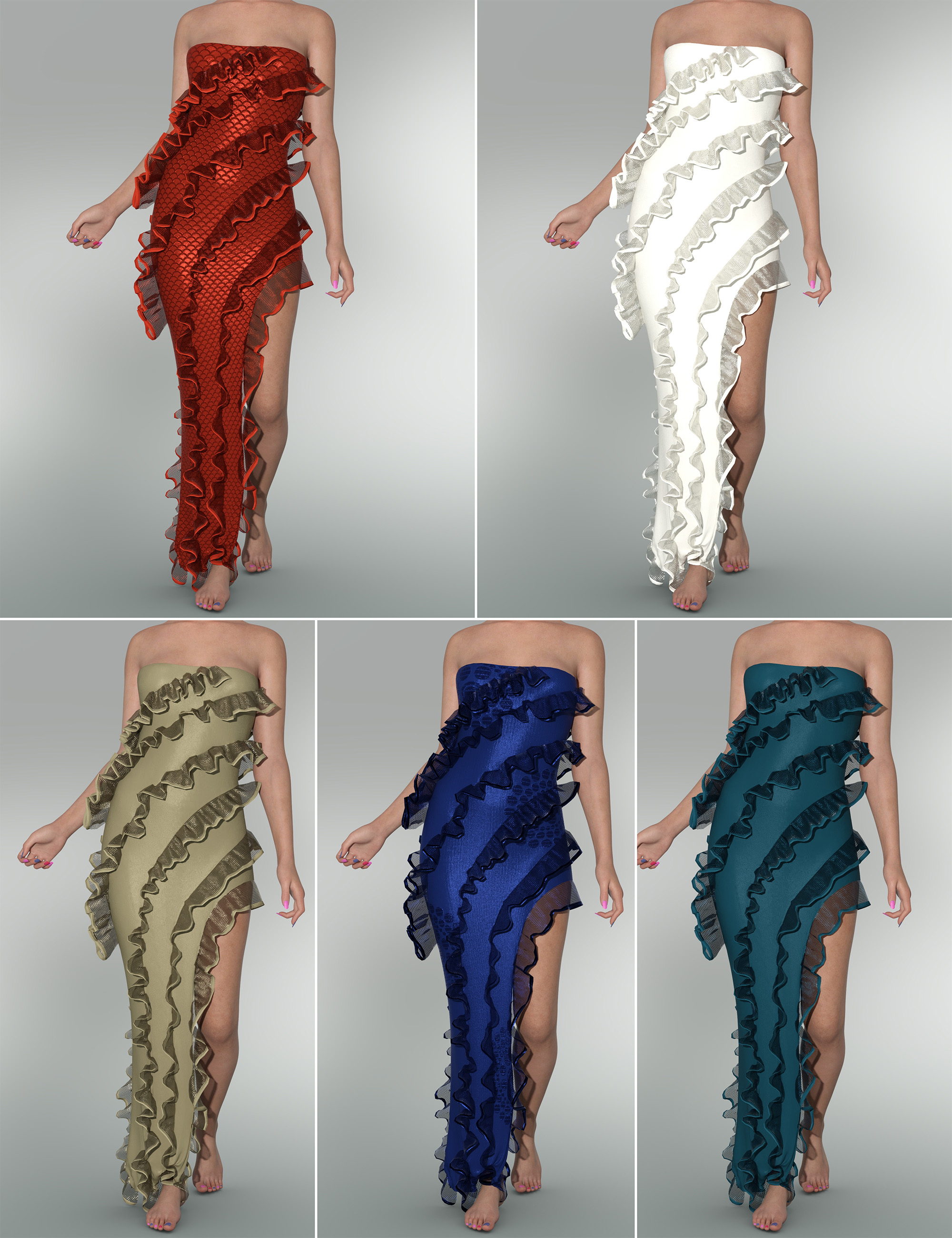 dForce Yami Dress for Genesis 9 | Daz 3D