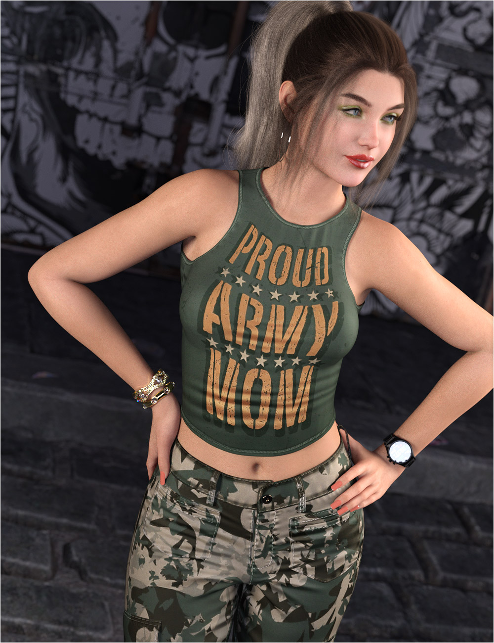 Commando Textures for dForce SU Urban Military Outfit | Daz 3D