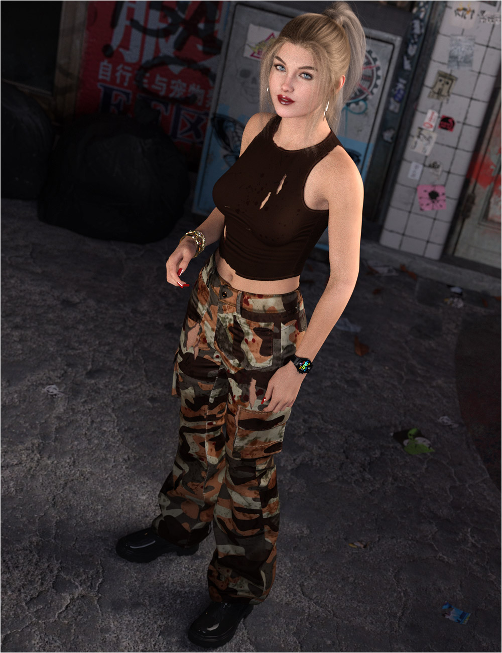 Commando Textures for dForce SU Urban Military Outfit | Daz 3D