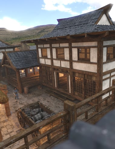 Asian City Buildings 2 | Daz 3D