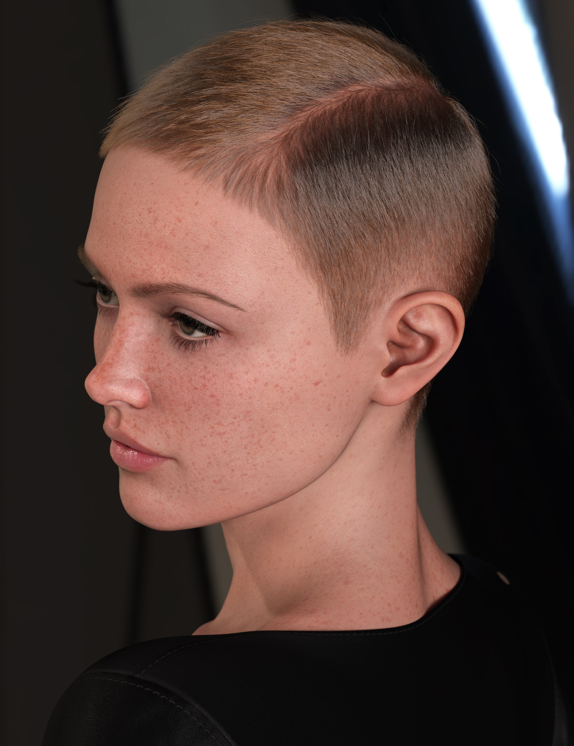 dForce Strand-Based Very Short Pixie Style Hair for Genesis 9 and 8 ...
