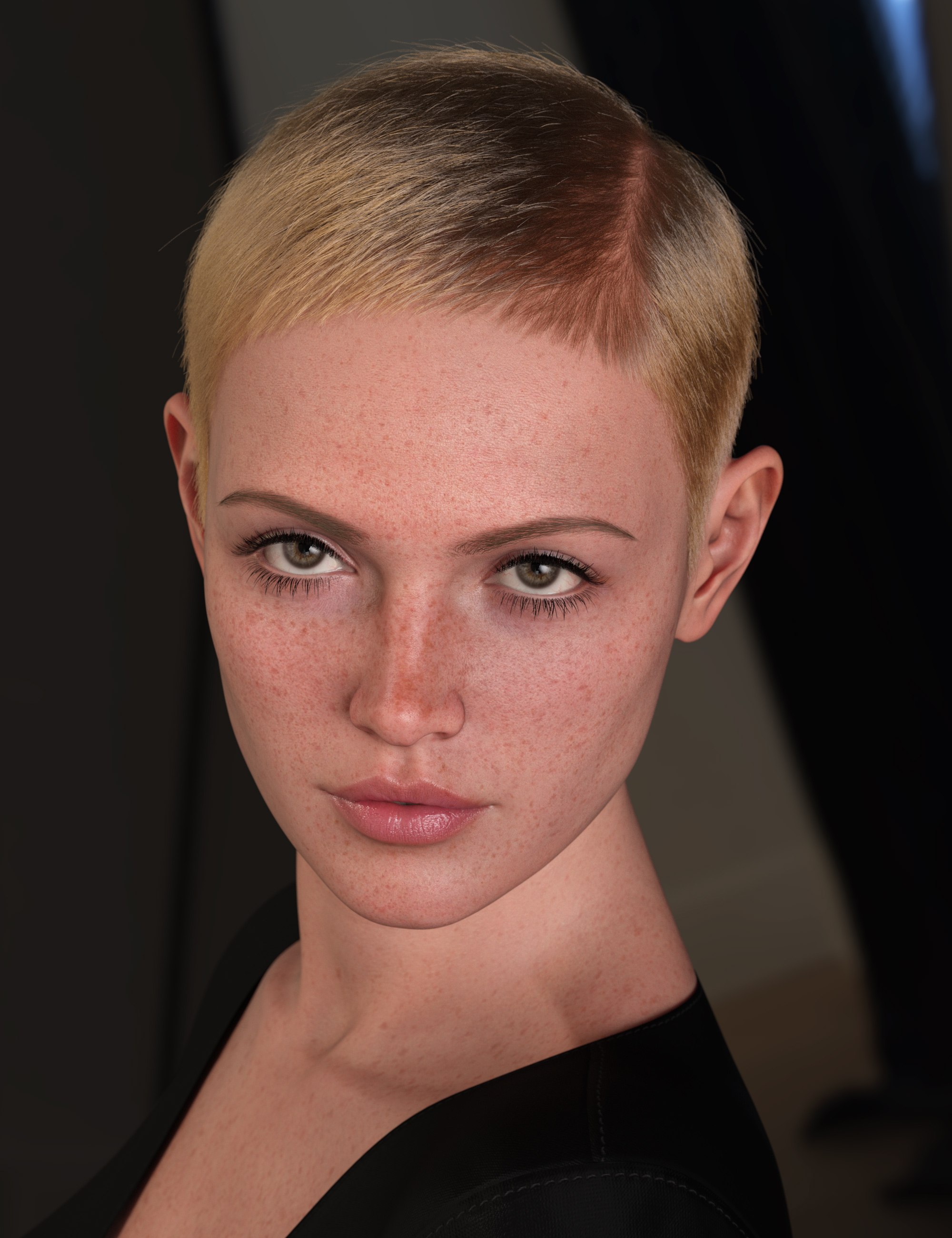 dForce Strand-Based Very Short Pixie Style Hair for Genesis 9 and 8 ...