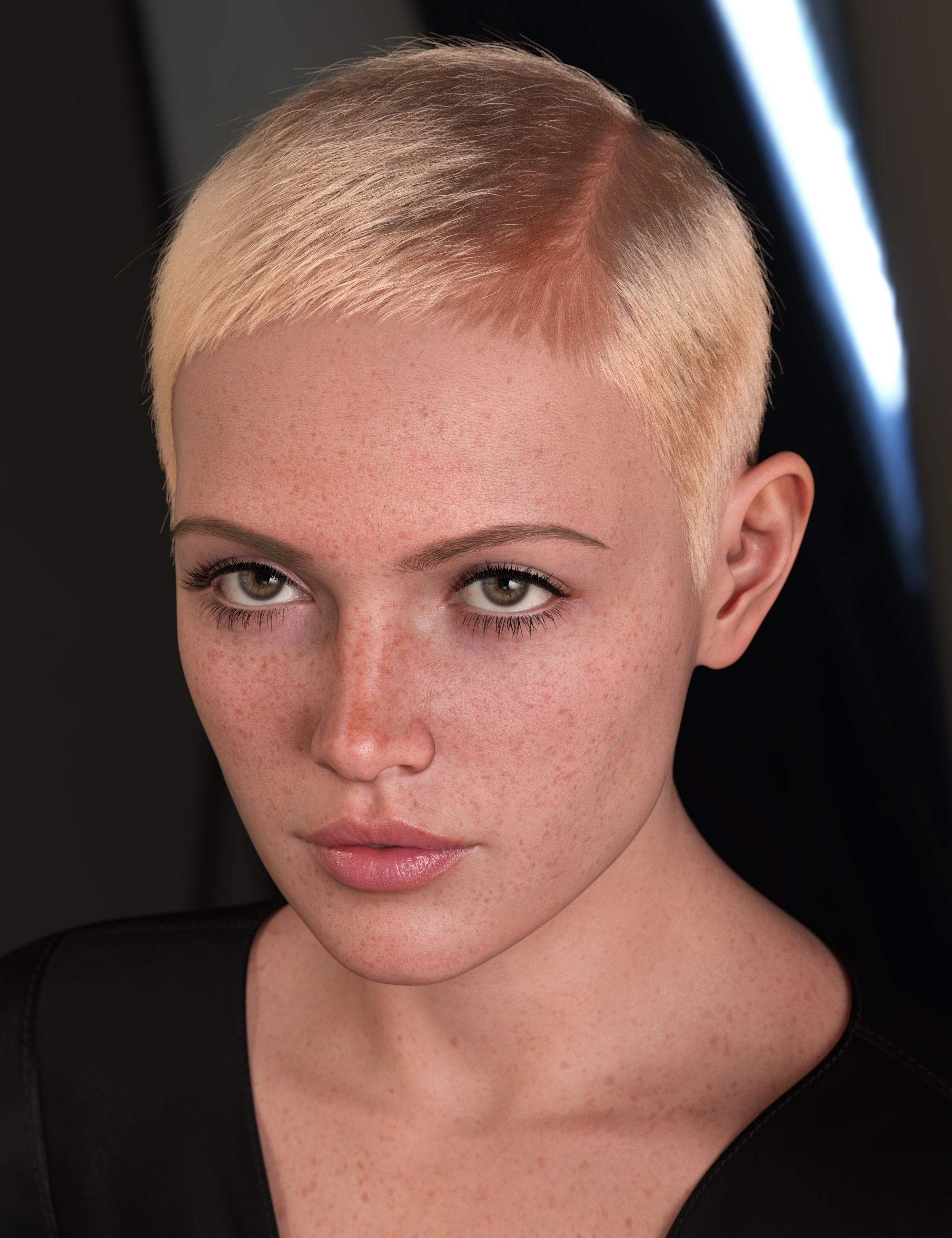 dForce Strand-Based Very Short Pixie Style Hair Color Expansion | Daz 3D
