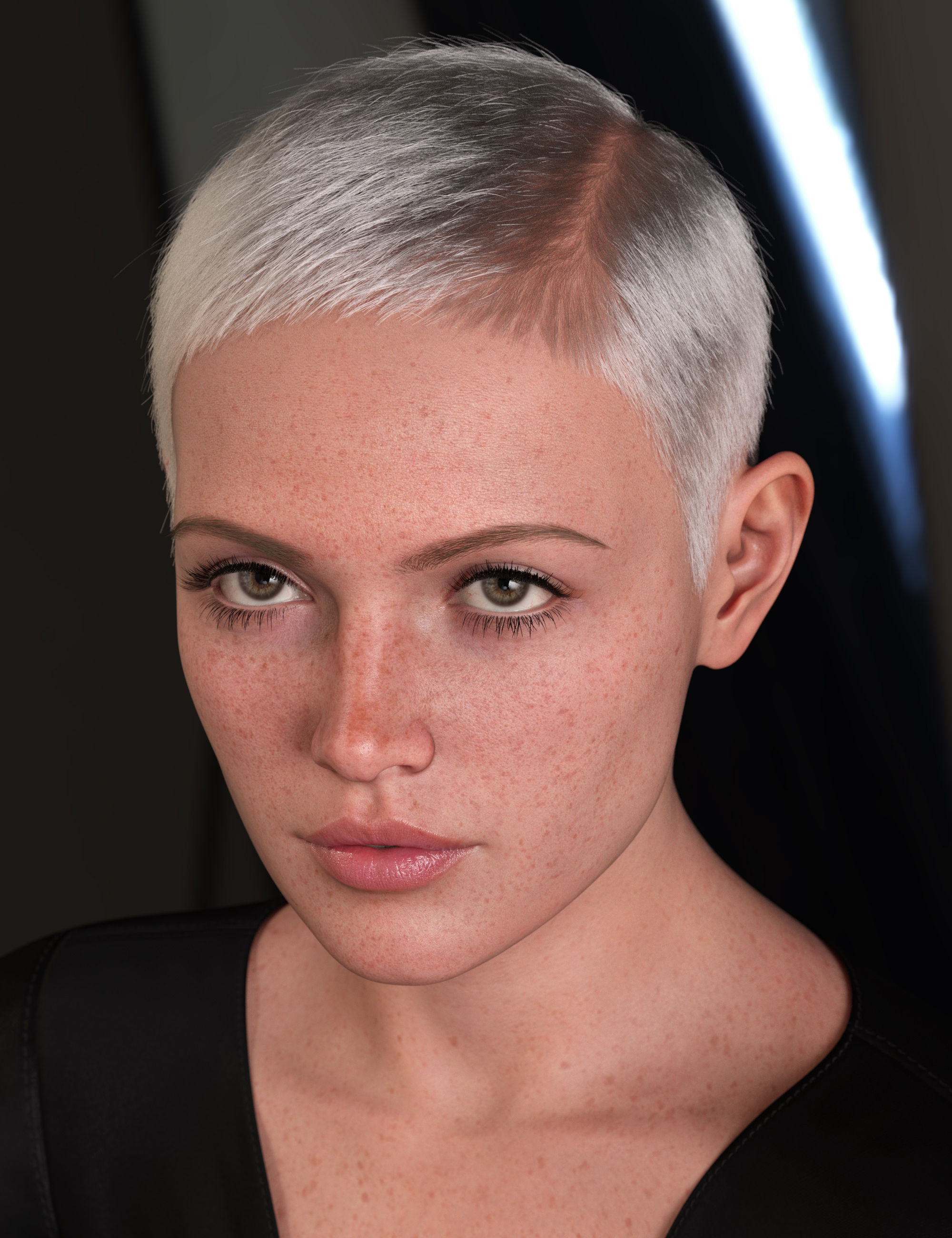 dForce Strand-Based Very Short Pixie Style Hair Color Expansion | Daz 3D