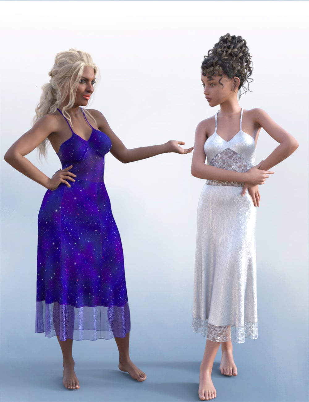 SIC dForce Peni Slip Dress for Genesis 9 | Daz 3D