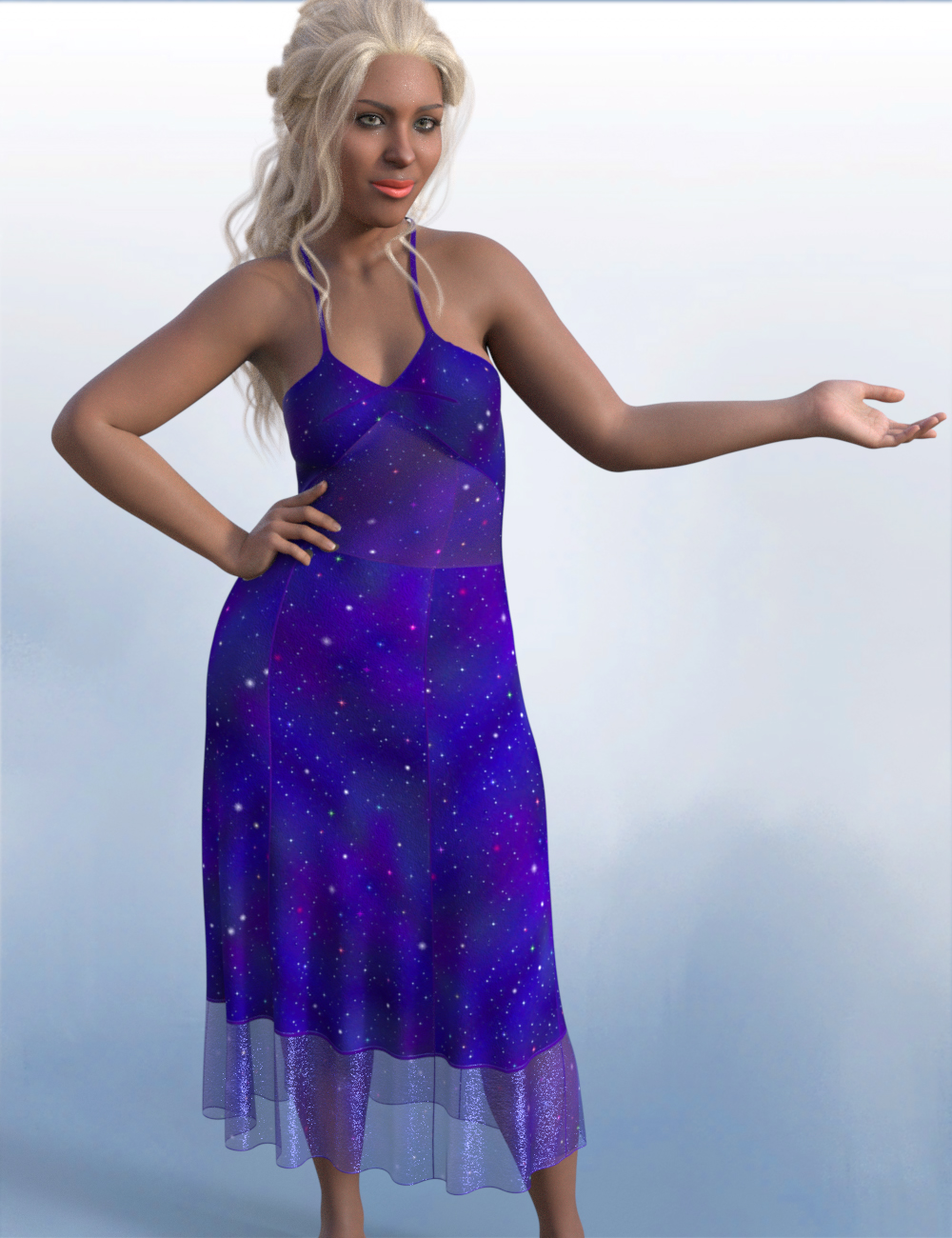 SIC dForce Peni Slip Dress for Genesis 9 | Daz 3D