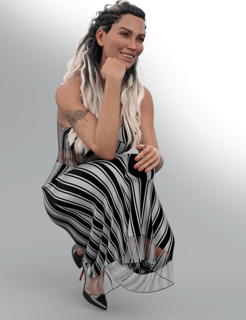 SIC dForce Peni Slip Dress for Genesis 9 | Daz 3D