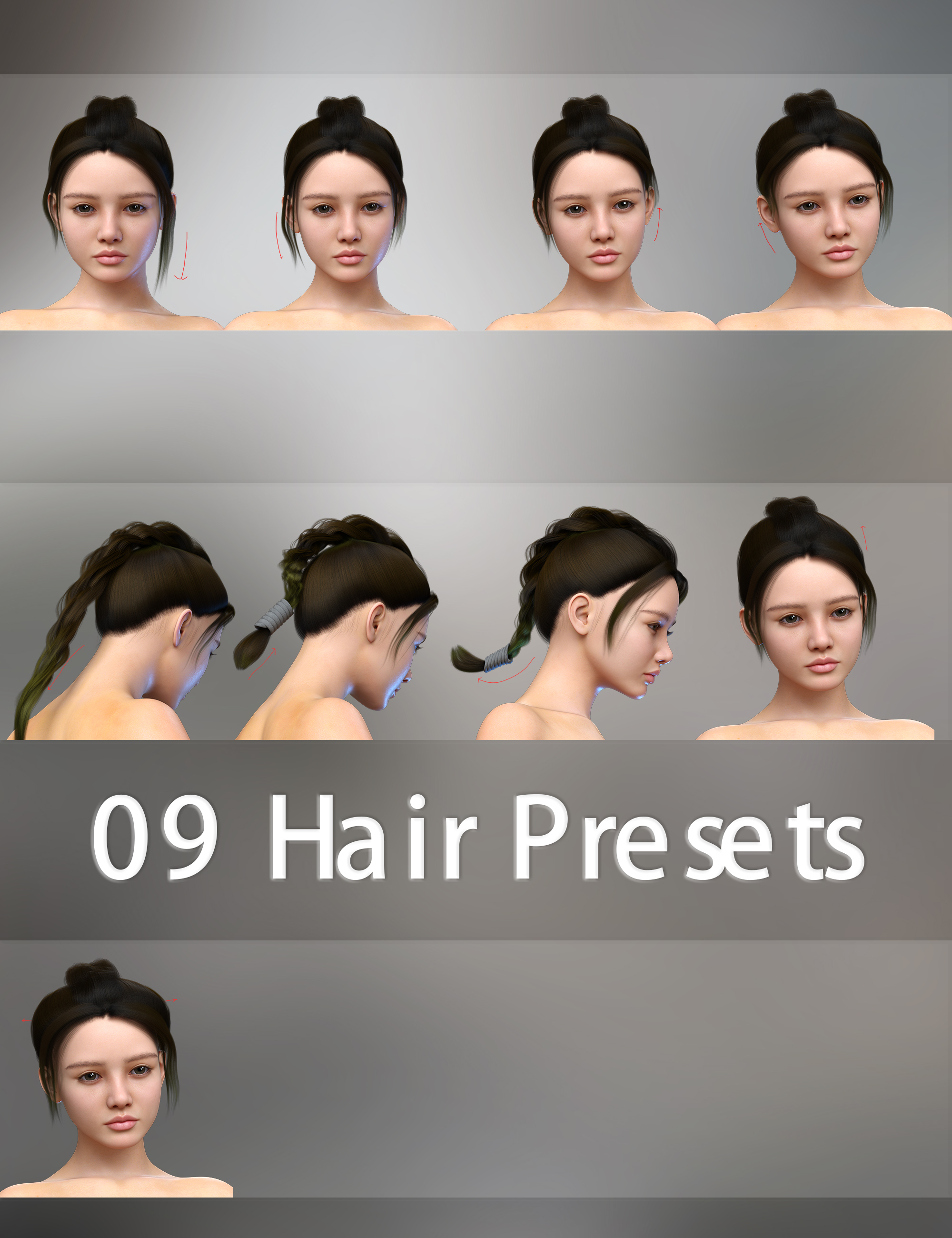 Vo Muell Hair for Genesis 9 | Daz 3D
