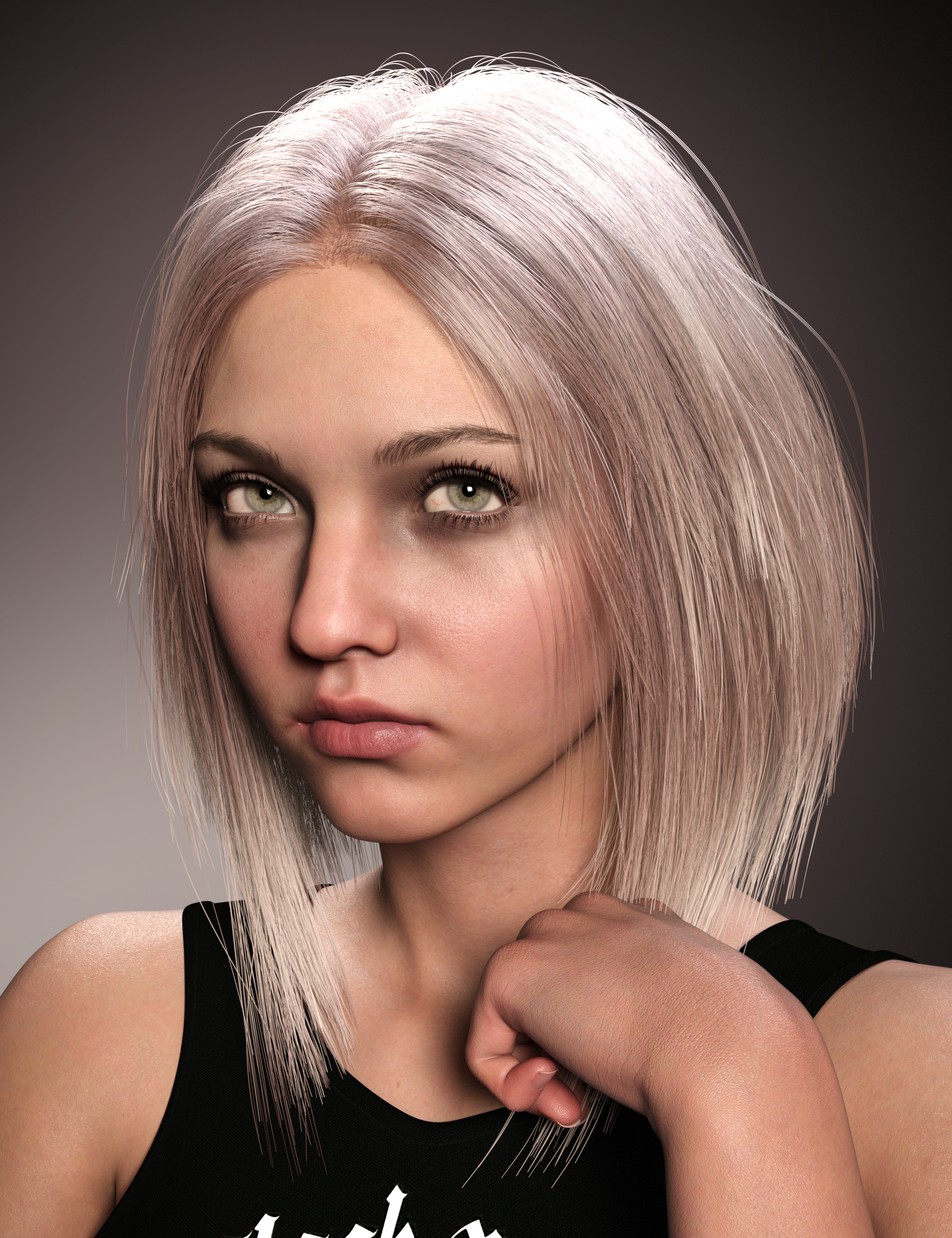 dForce FE Strand-Based Straight Bob Hair for Genesis 9 | Daz 3D